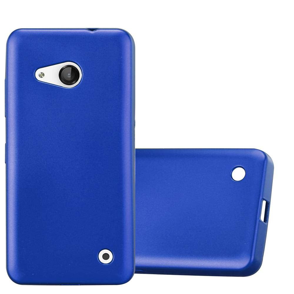Cadorabo Case for Nokia Lumia 550 Cover in METALLIC BLUE Matt Metallic ...