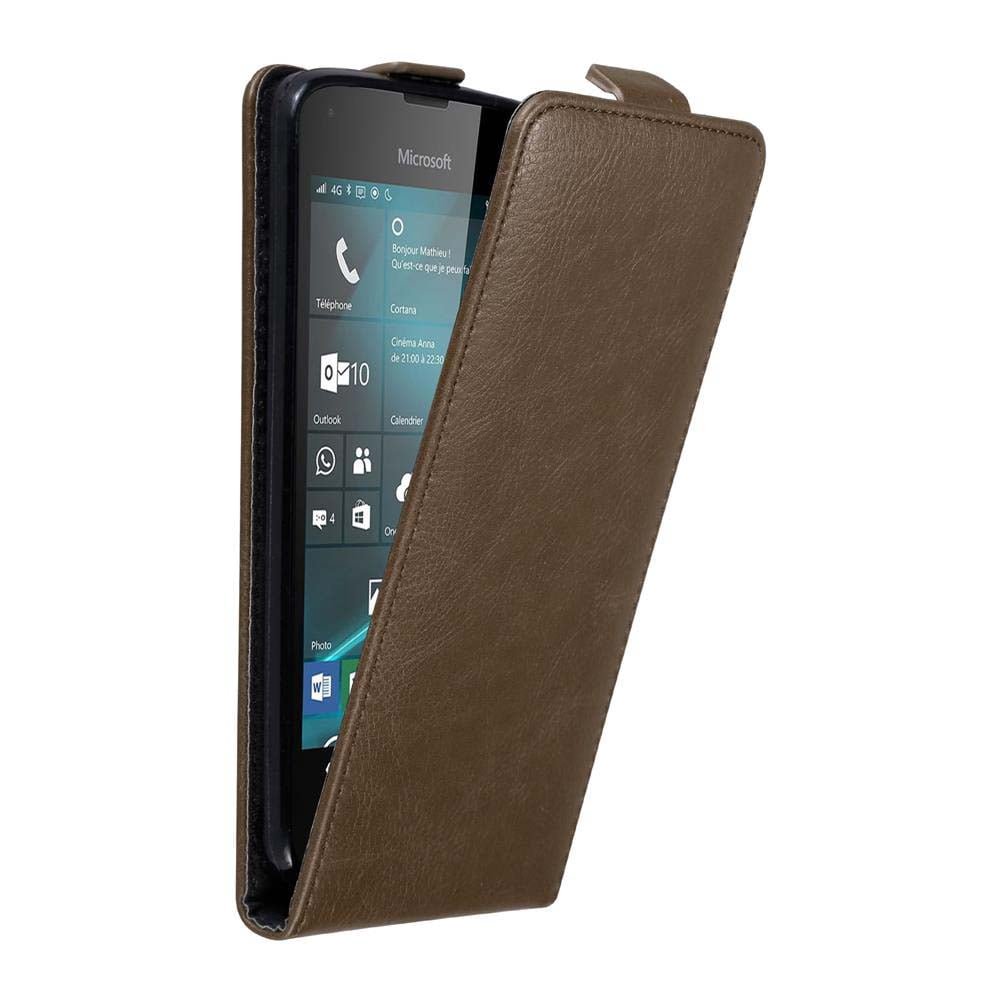 Cadorabo Case for Nokia Lumia 550 in COFFEE BROWN - Protective Cover in ...