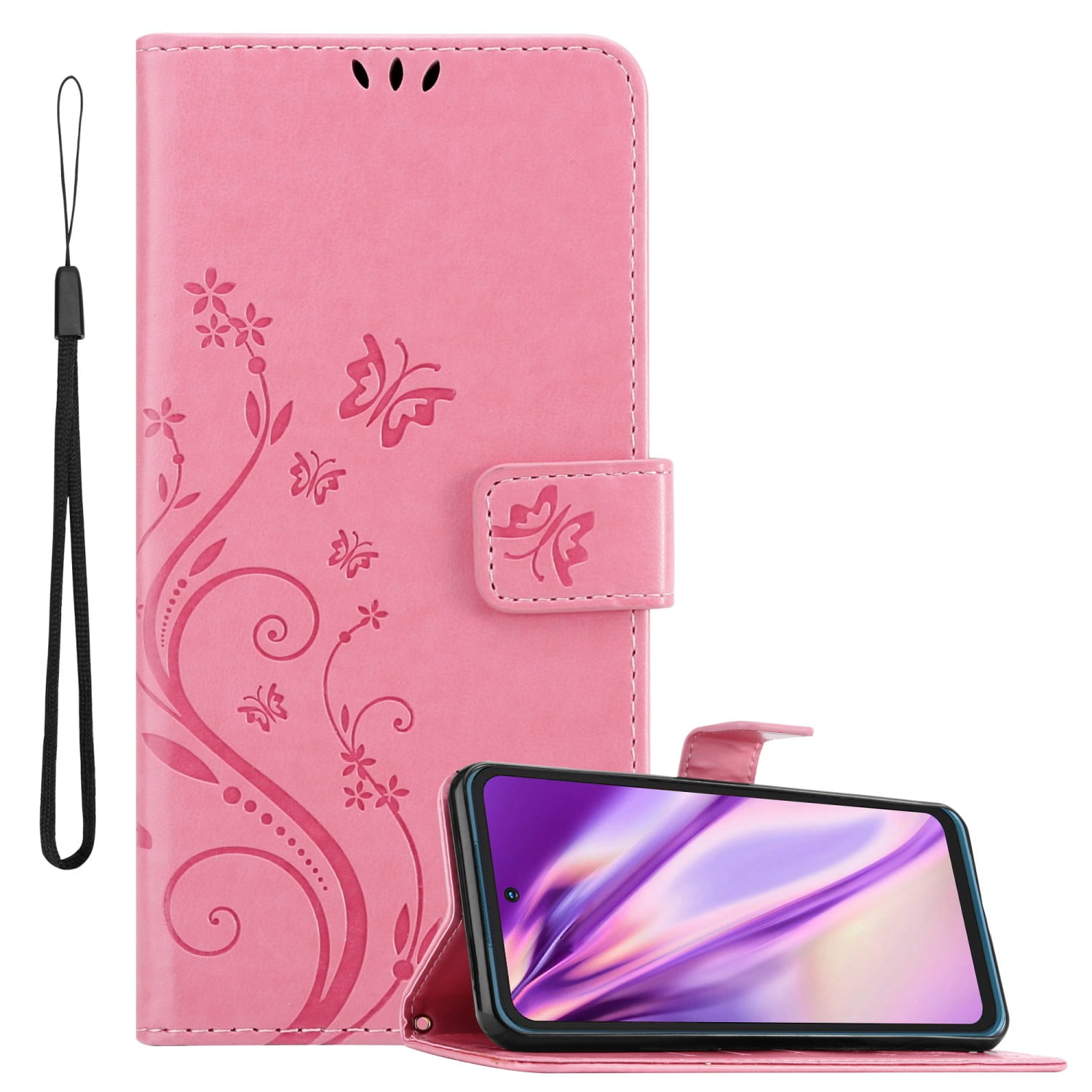 Cadorabo Case for Nokia XR20 Cover in FLORAL PINK in flower design ...