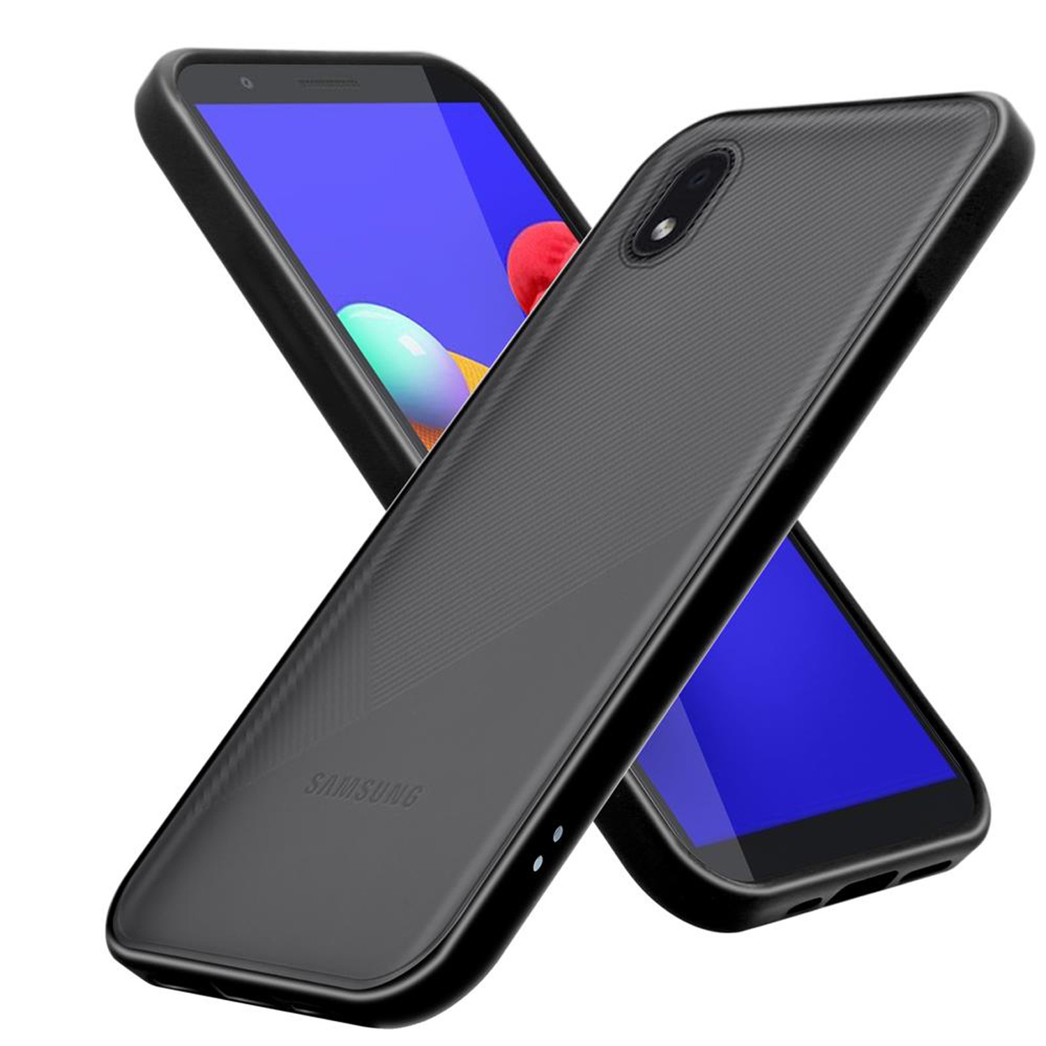 Cadorabo Case for Samsung Galaxy A01 CORE in Frosted Black - Hybrid ...