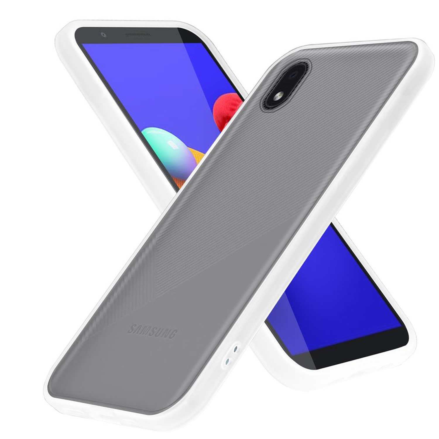 Cadorabo Case for Samsung Galaxy A01 CORE in Frosted Transparent ...