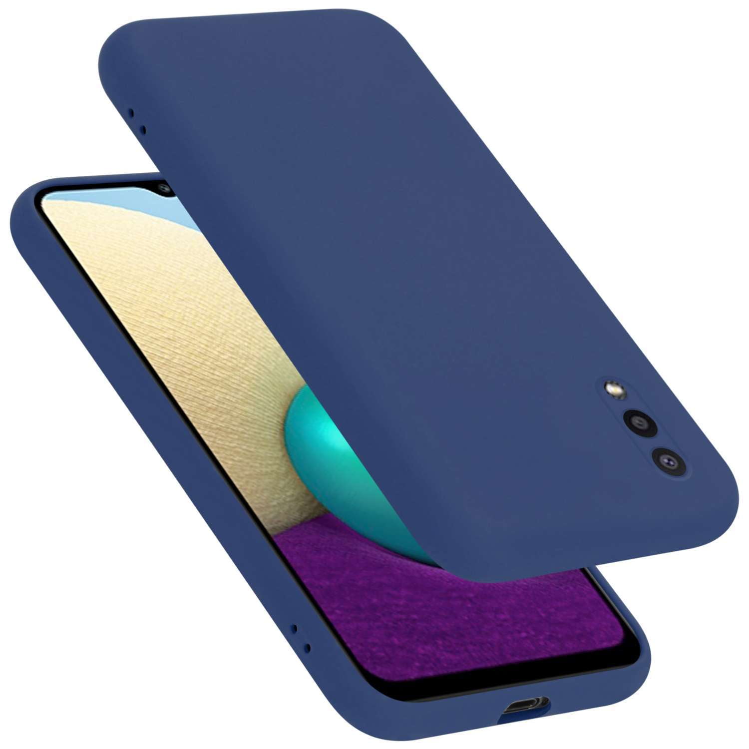 Cadorabo Case for Samsung Galaxy A02 / M02 Cover in LIQUID BLUE TPU ...
