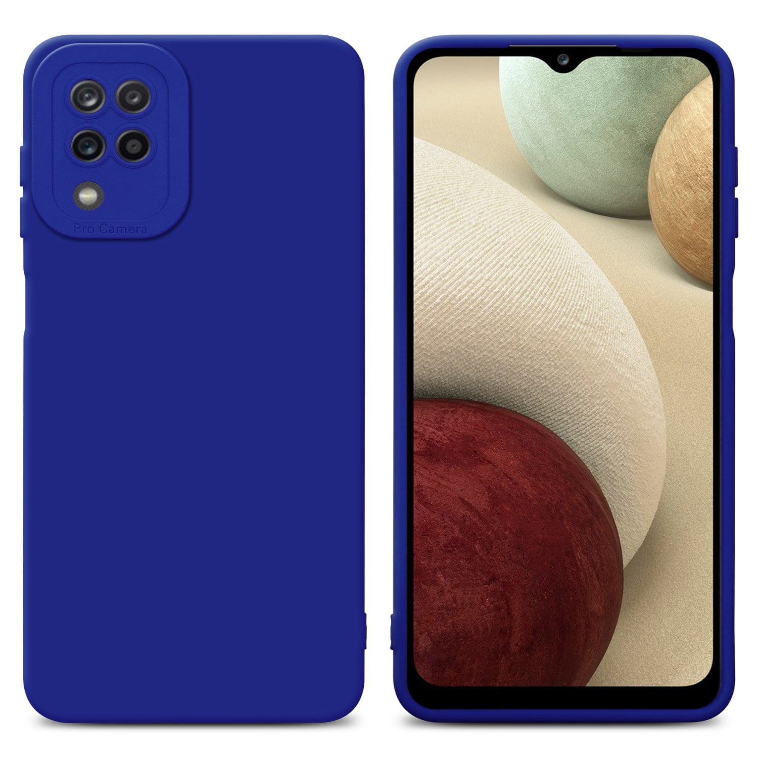 Cadorabo Case for Samsung Galaxy A12 / M12 Cover in FLUID BLUE TPU ...