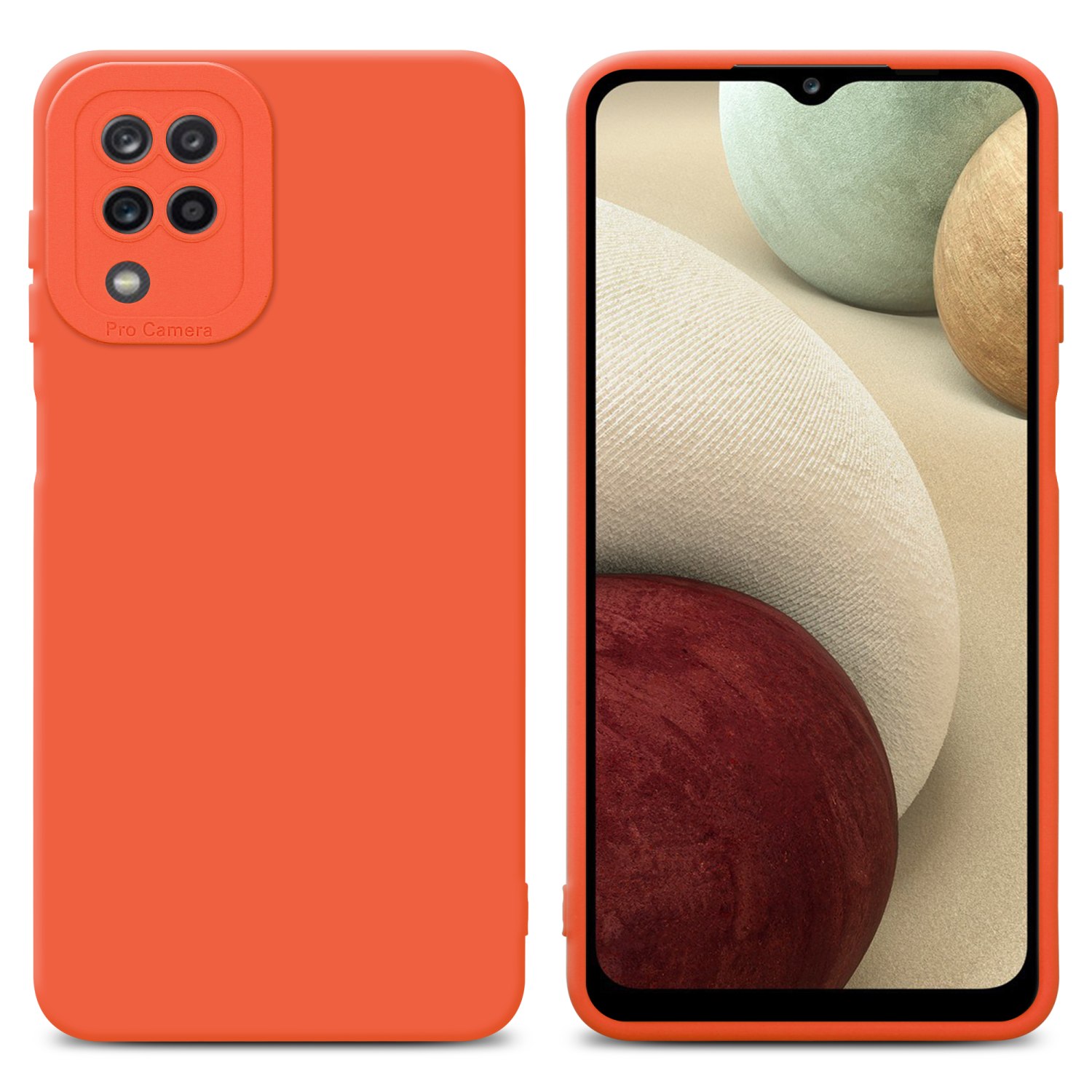 Cadorabo Case for Samsung Galaxy A12 / M12 Cover in FLUID ORANGE TPU ...