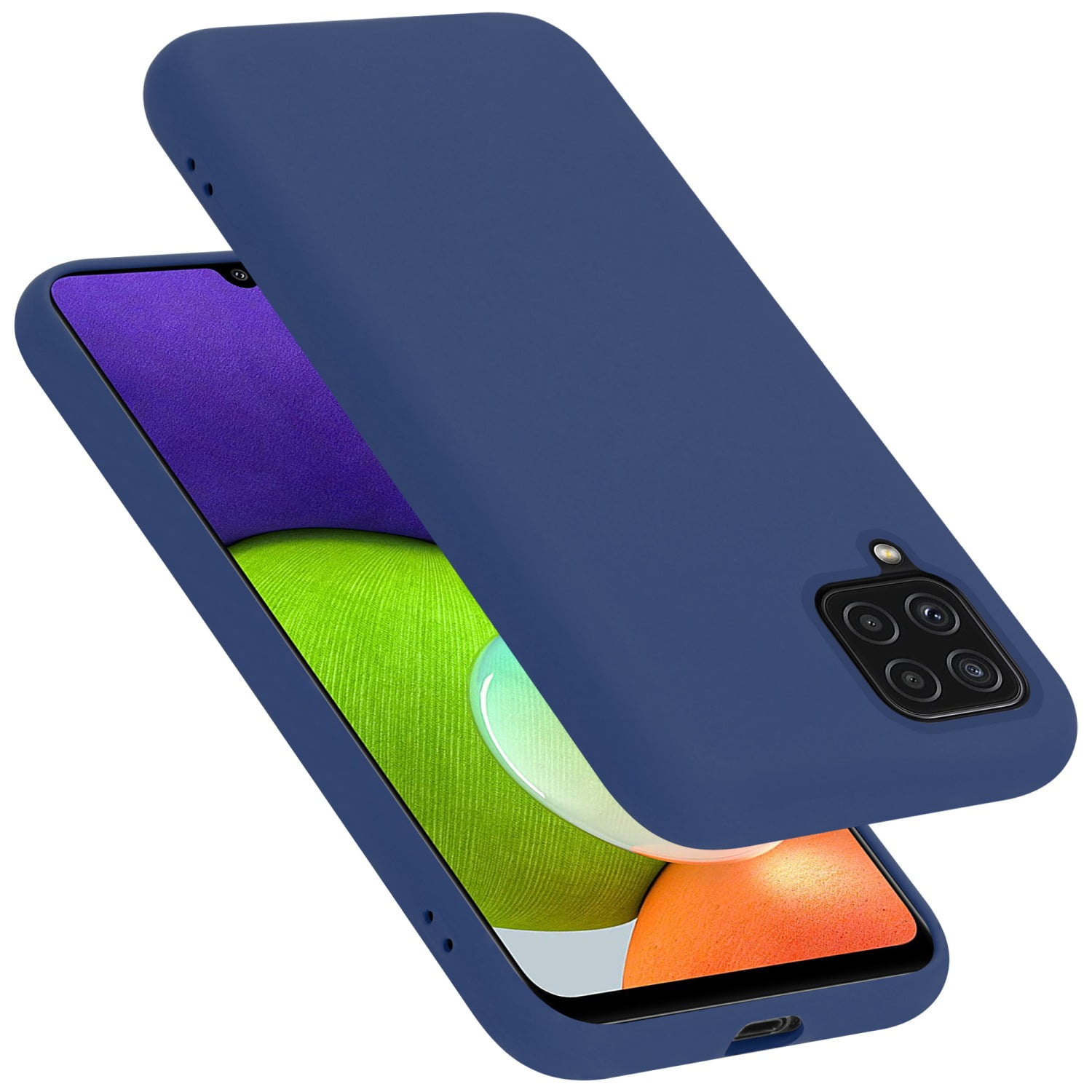 Cadorabo Case for Samsung Galaxy A12 / M12 Cover in LIQUID BLUE TPU ...