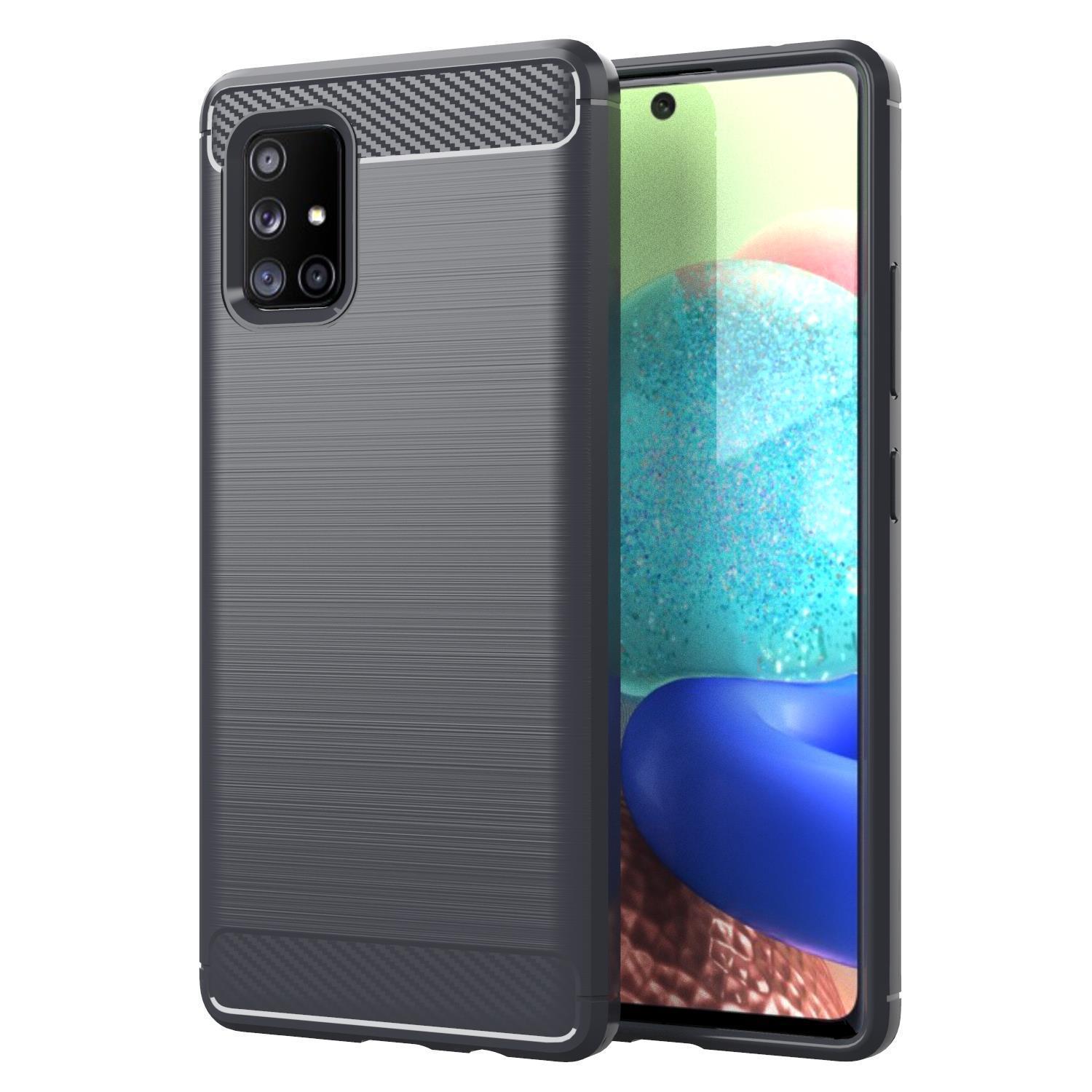 Cadorabo Case for Samsung Galaxy A71 4G Cover in BRUSHED GRAY Stainless ...