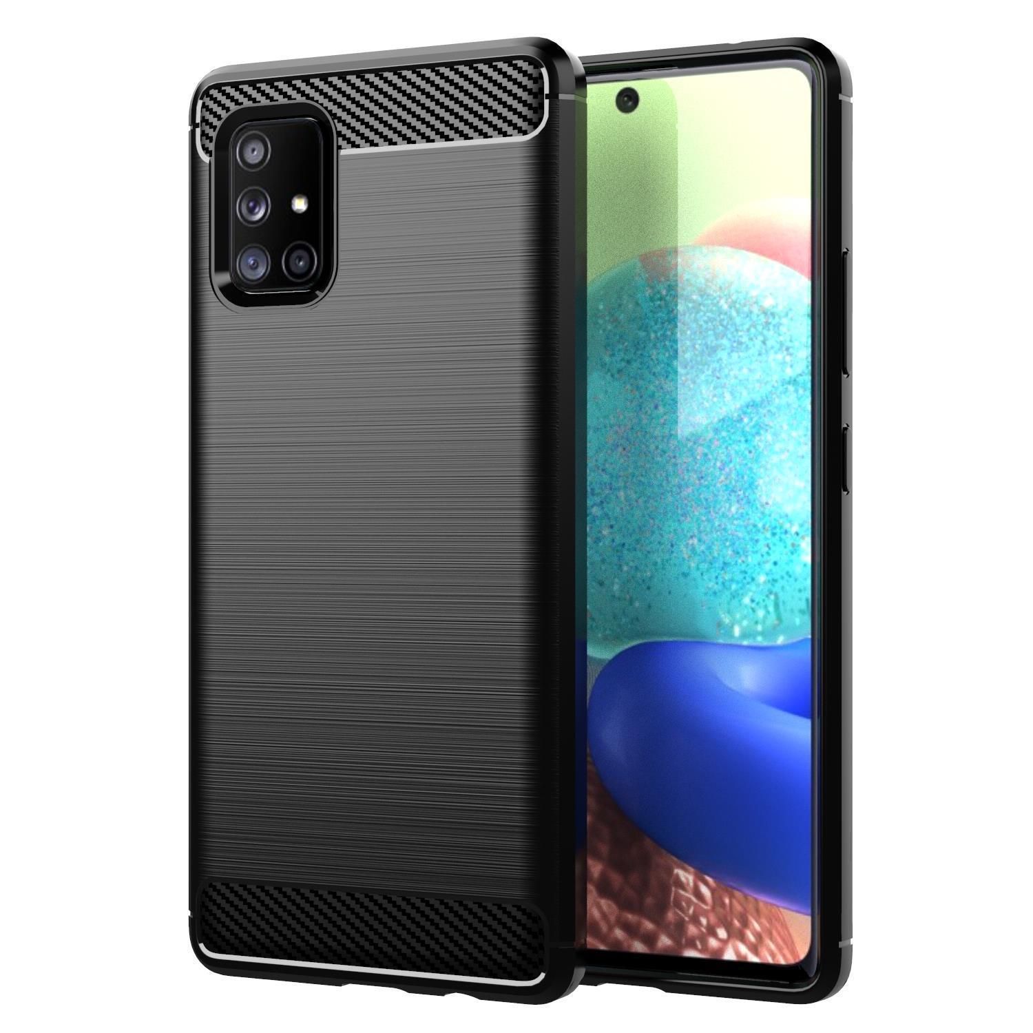 Cadorabo Case for Samsung Galaxy A71 5G Cover in BRUSHED BLACK ...