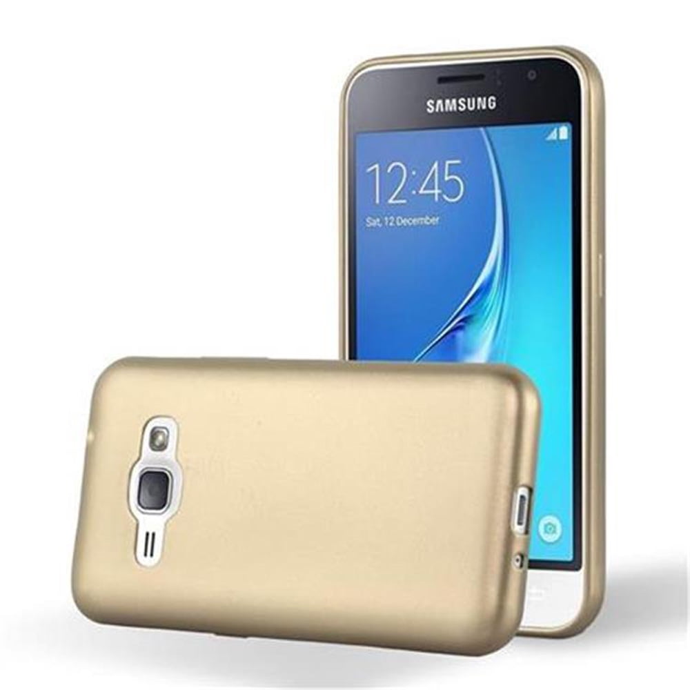Cadorabo Case for Samsung Galaxy J1 2016 Cover in METALLIC GOLD Matt ...