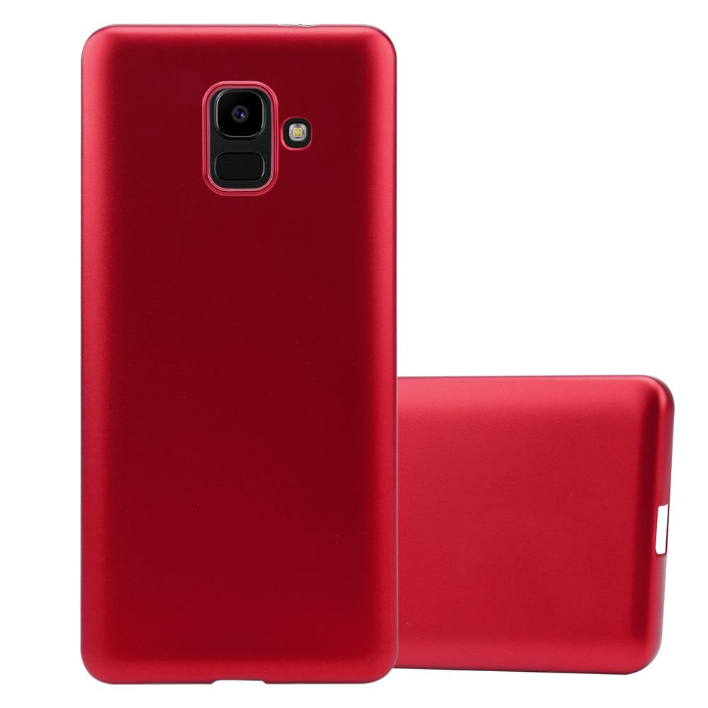 Cadorabo Case for Samsung Galaxy J6 2018 Cover in METALLIC RED Matt ...