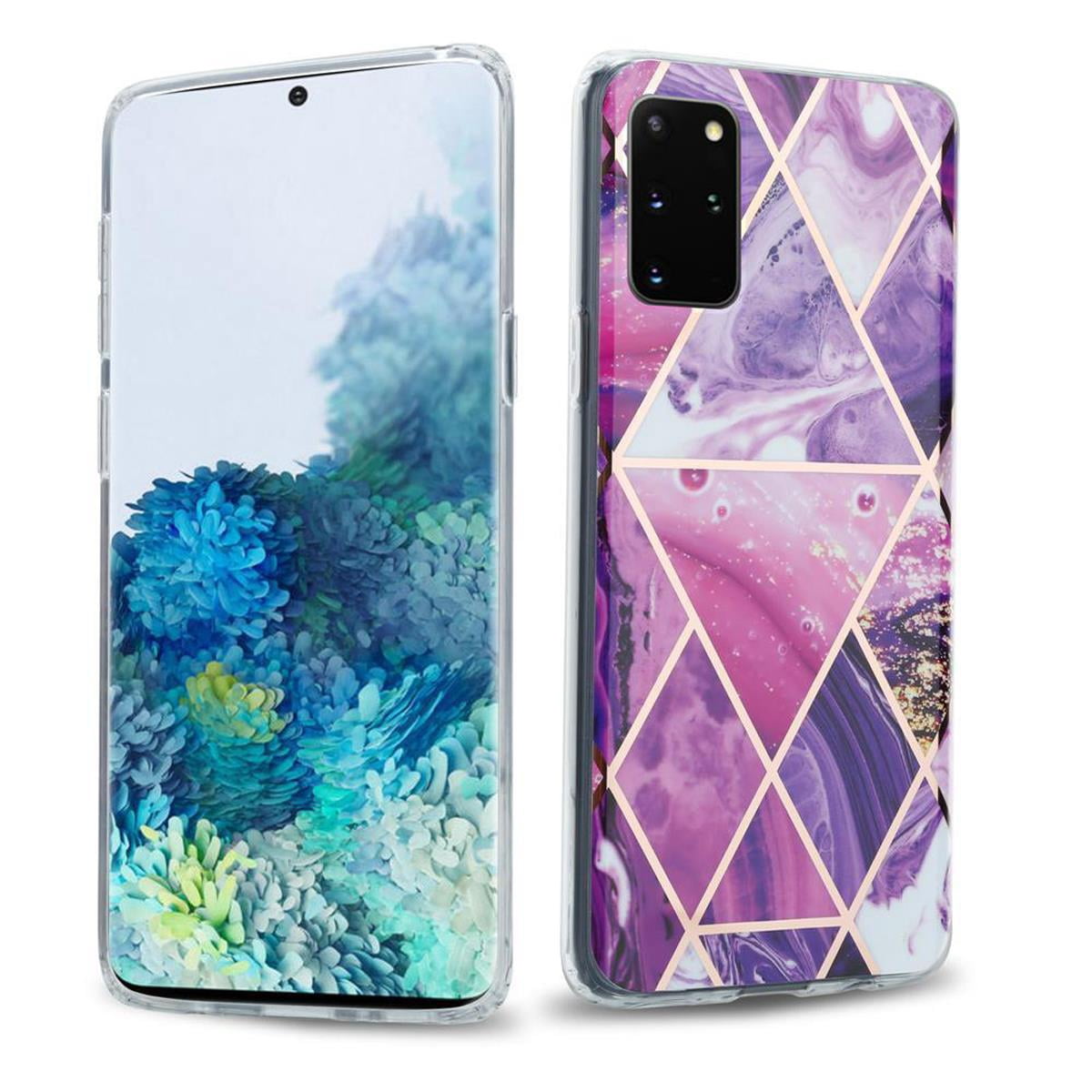 Cadorabo Case for Samsung Galaxy S20 PLUS in Purple Wave Marble No. 14 ...