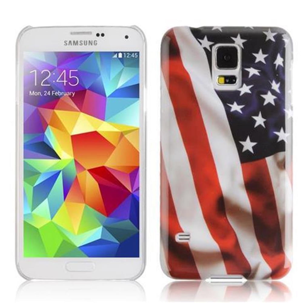 Cadorabo Case for Samsung Galaxy S5 / S5 NEO with STARS AND STRIPES print - Hard Cover - Walmart.com