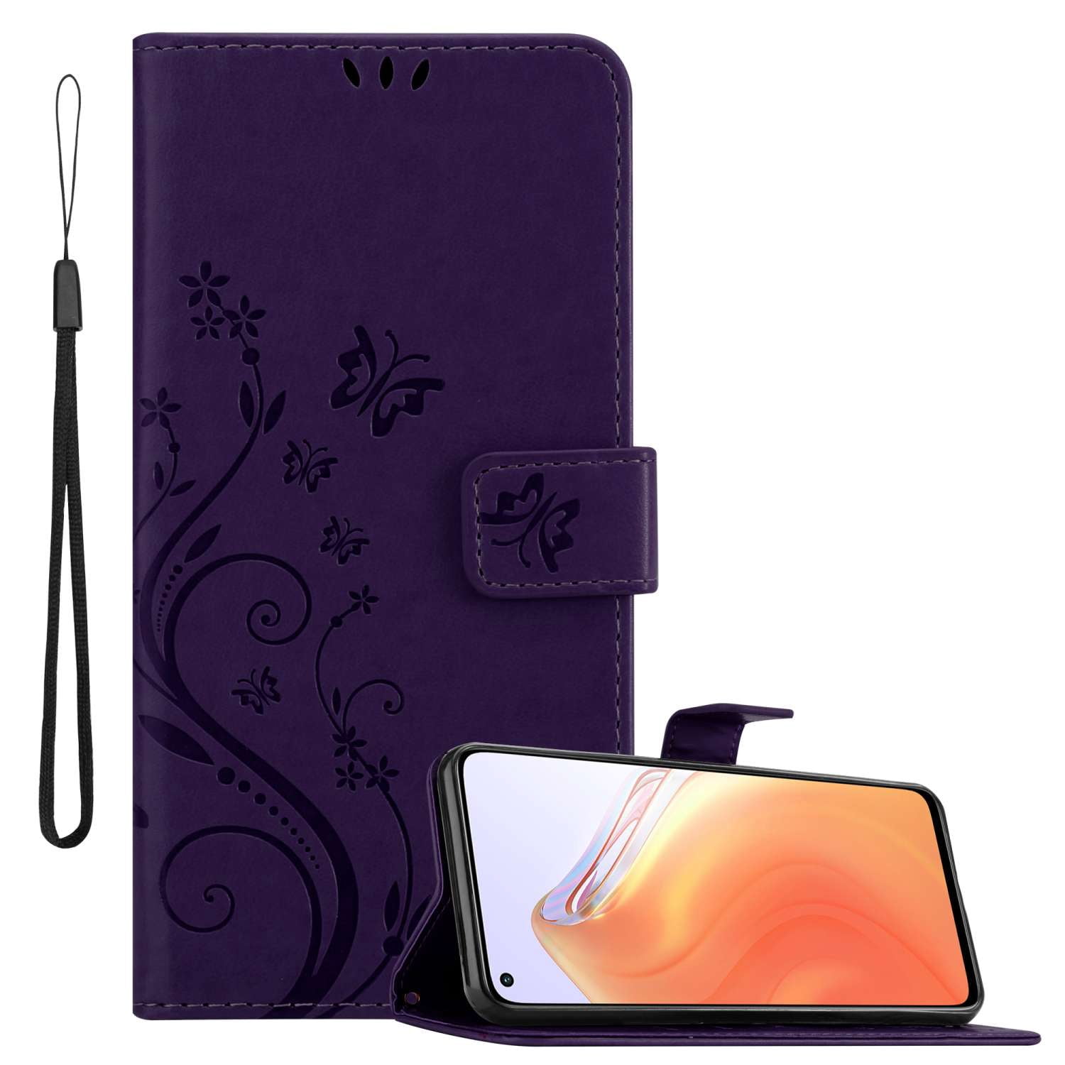 Cadorabo Case for Xiaomi Mi 10T / Mi 10T PRO Cover in FLORAL DARK ...