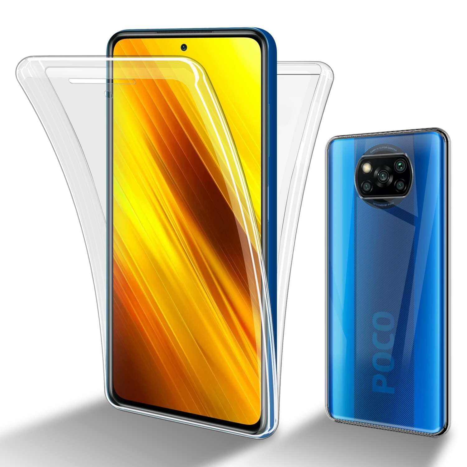 Cadorabo Case for Xiaomi POCO X3 NFC in TRANSPARENT Full Body Cover ...