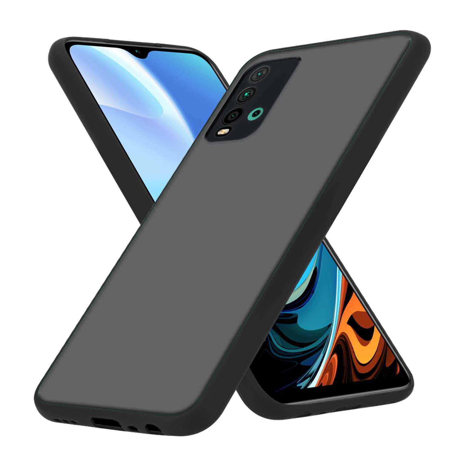Cadorabo Case for Xiaomi RedMi 9T in Frosted Black - Hybrid Protective ...