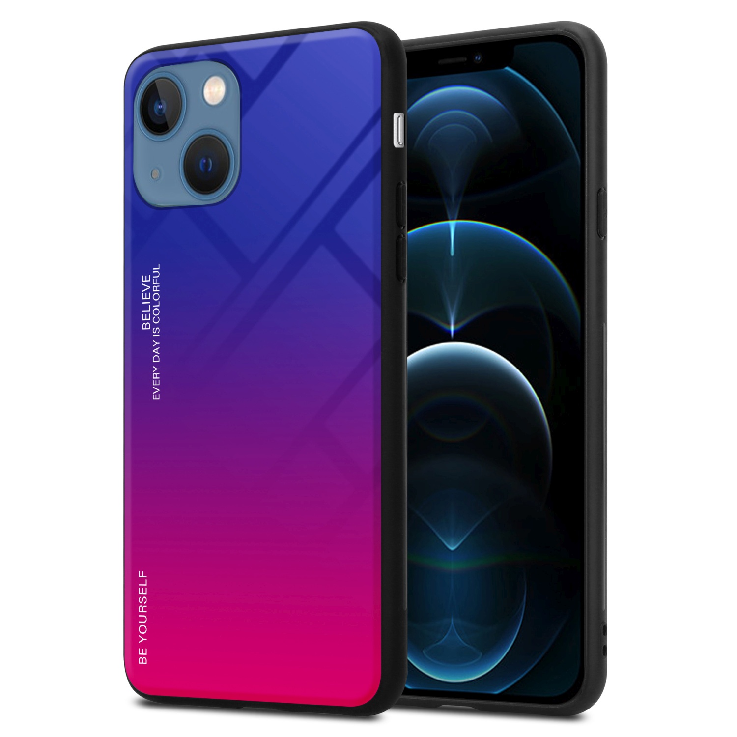 Cadorabo Cover for Apple iPhone 13 MINI Case in PURPLE - RED Tempered ...