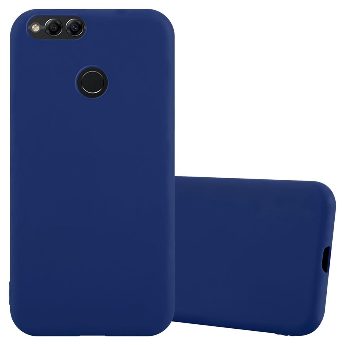 Cadorabo Cover for Honor 7X Case in CANDY DARK BLUE TPU silicone ...
