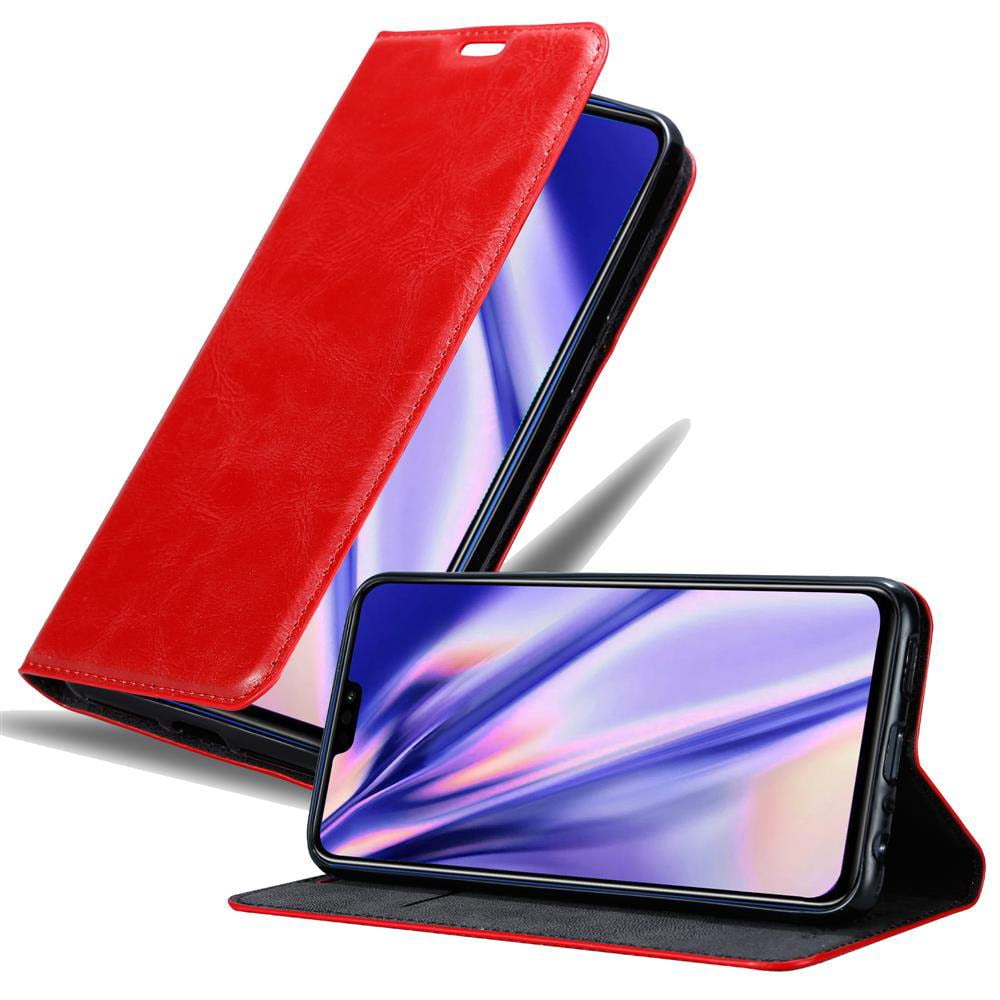 Cadorabo Cover for Honor 8X Case in APPLE RED with magnetic closure ...