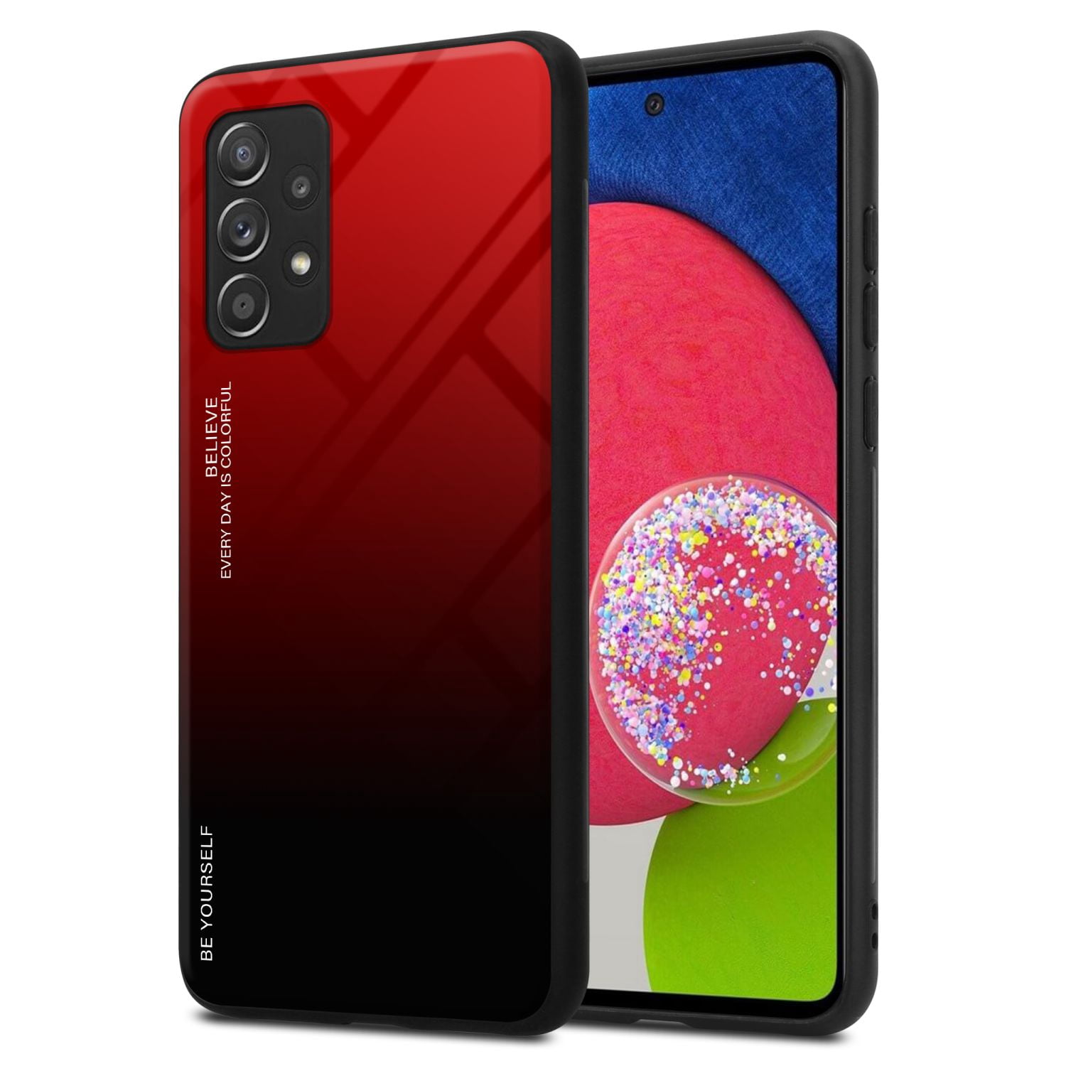 Cadorabo Cover for Samsung Galaxy A52 (4G / 5G) / A52s Case in RED ...