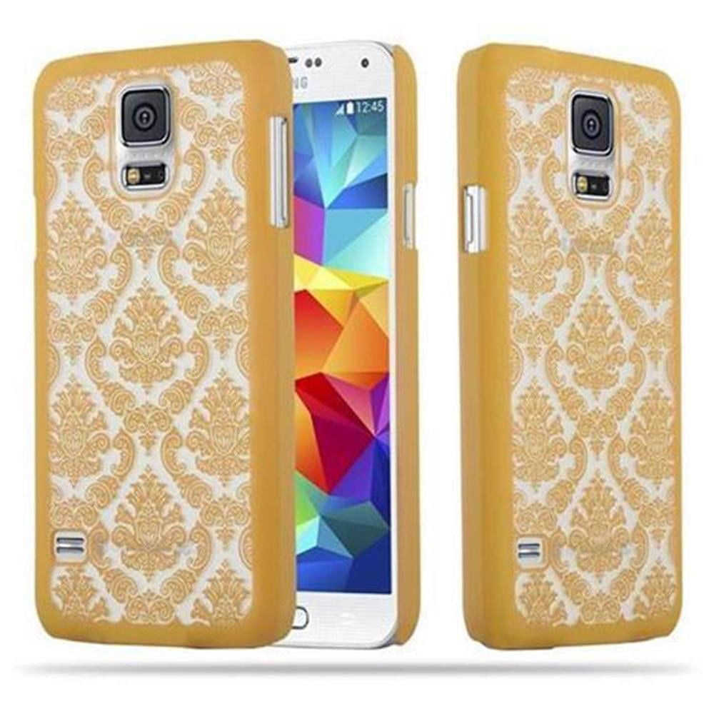 Cadorabo Hard Case for Samsung Galaxy S5 / S5 NEO in GOLD - Flower ...