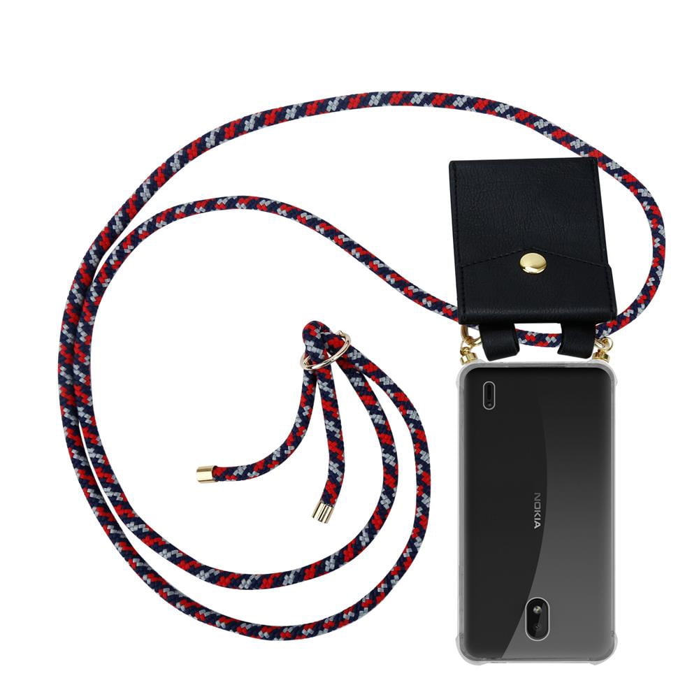 Cadorabo Phone Chain for Nokia 1 PLUS Case in RED BLUE WHITE with ...
