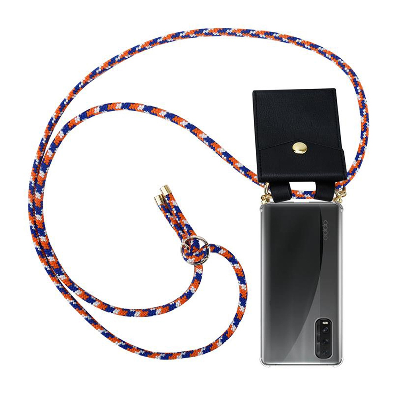 Cadorabo Phone Chain for Oppo FIND X2 Case in ORANGE BLUE WHITE with ...