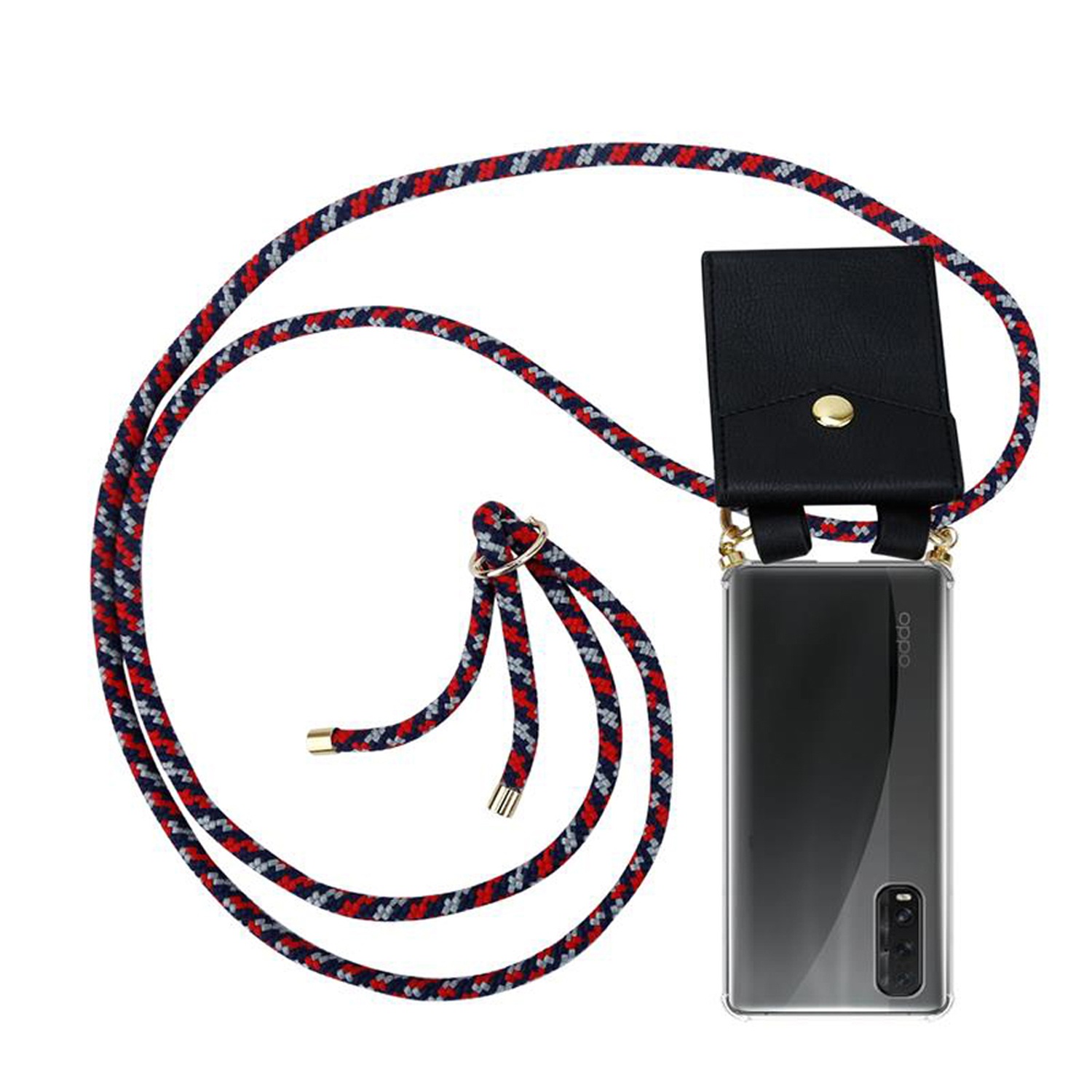 Cadorabo Phone Chain for Oppo FIND X2 Case in RED BLUE WHITE with ...