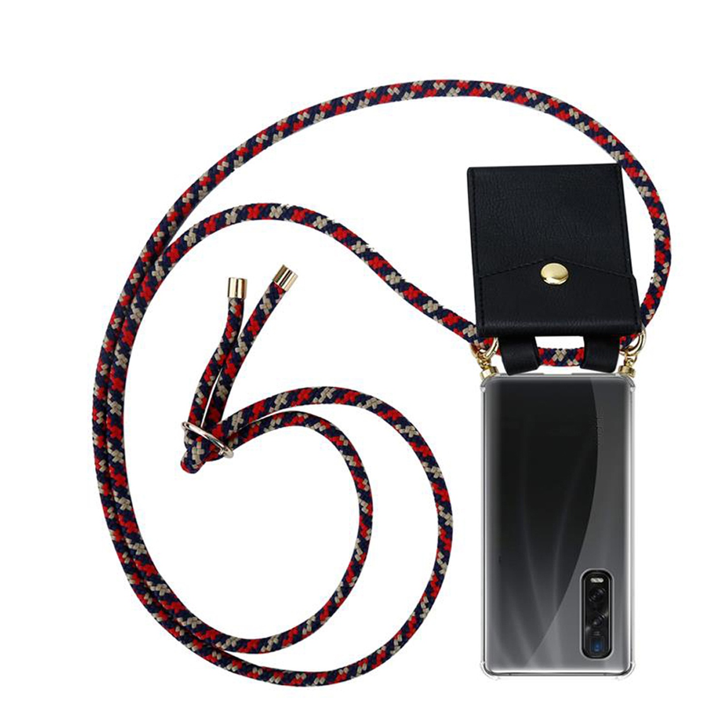 Cadorabo Phone Chain for Oppo FIND X2 PRO Case in RED BLUE YELLOW with ...