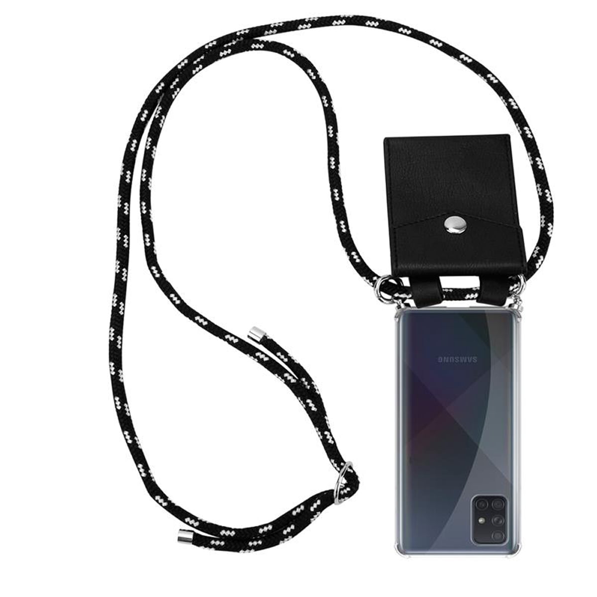 Cadorabo Phone Chain for Samsung Galaxy A51 5G Cover in BLACK SILVER ...