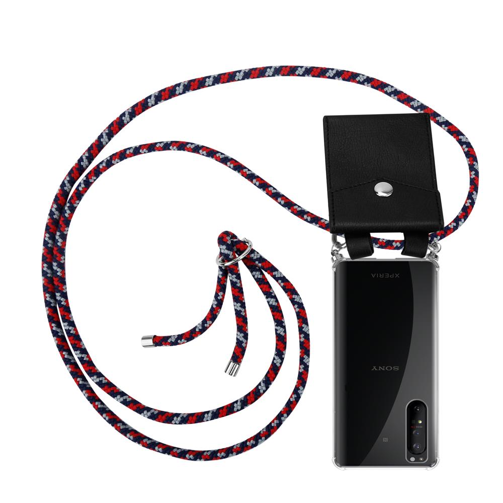 Cadorabo Phone Chain for Sony Xperia 1 II Cover in RED BLUE WHITE with ...