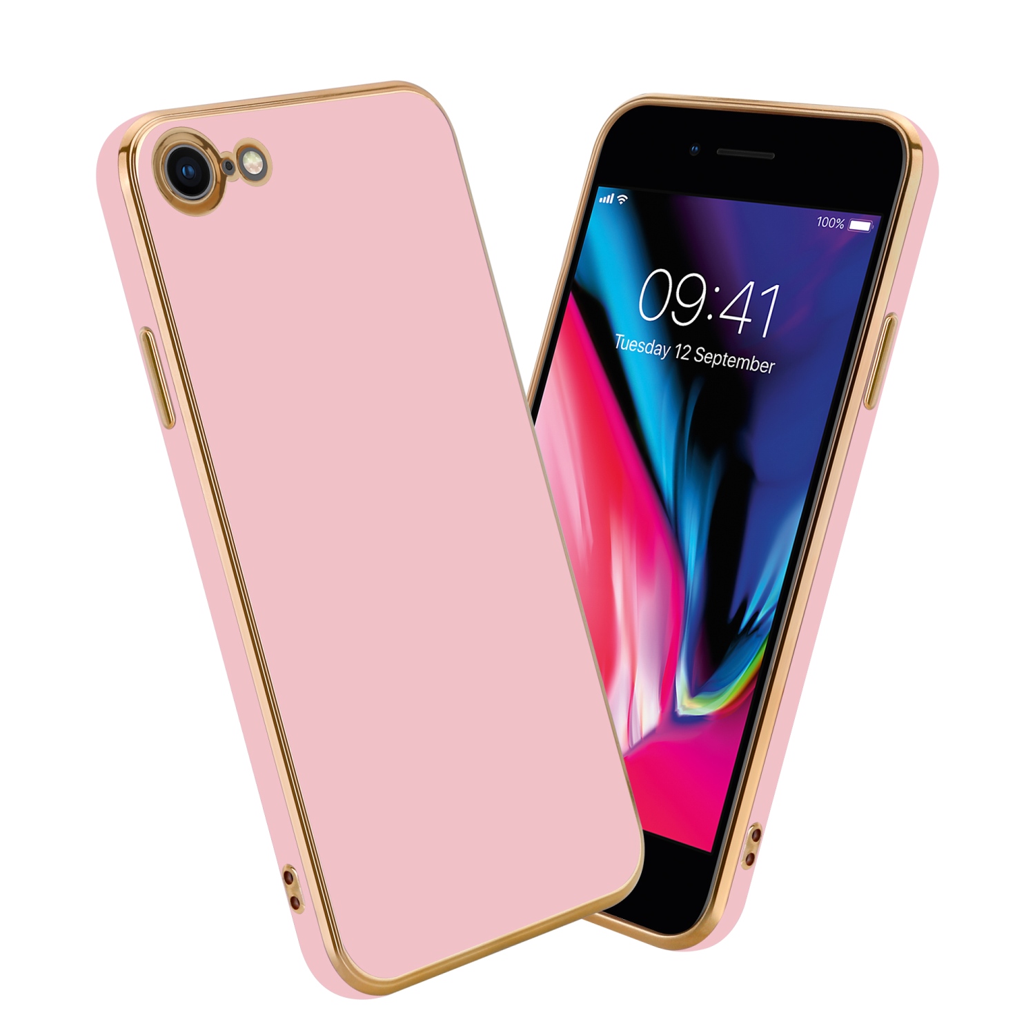 Cadorabo TPU Case for Apple iPhone 7 / 7S / 8 / SE 2020 in Glossy Pink ...