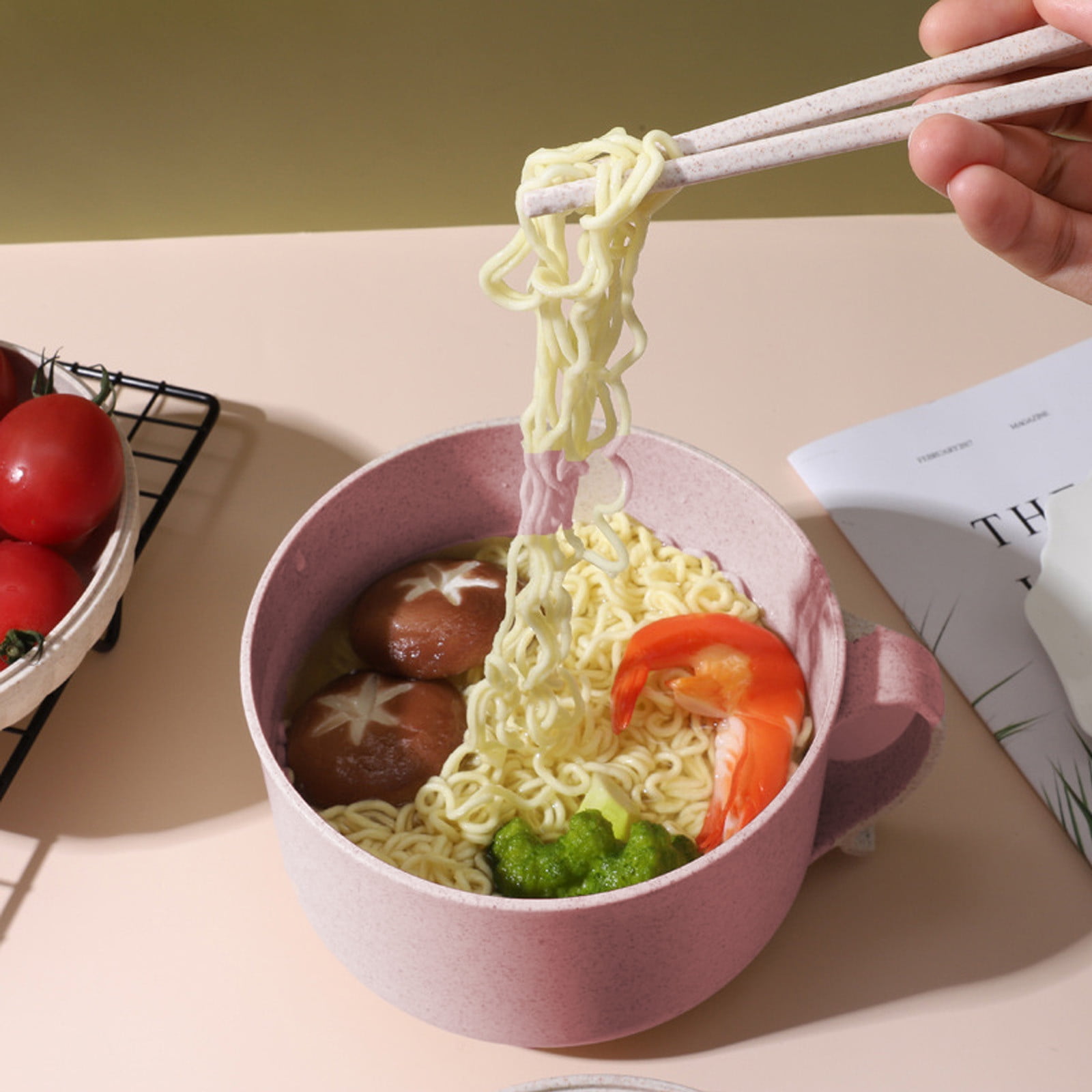 Cadorn 1 PCS Instant Noodle Bowl Bento Box with Compartment, Japanese ...