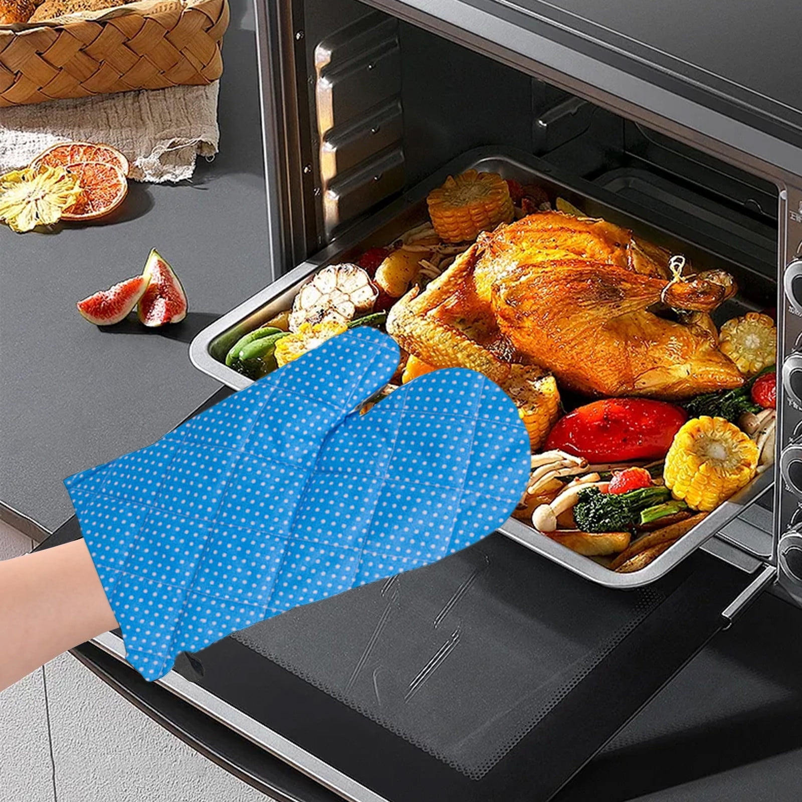 Cadorn 1 PCS Microwave Oven Gloves, Heat Proof & Anti-Slip Protective Mitts for Kitchen Baking ...