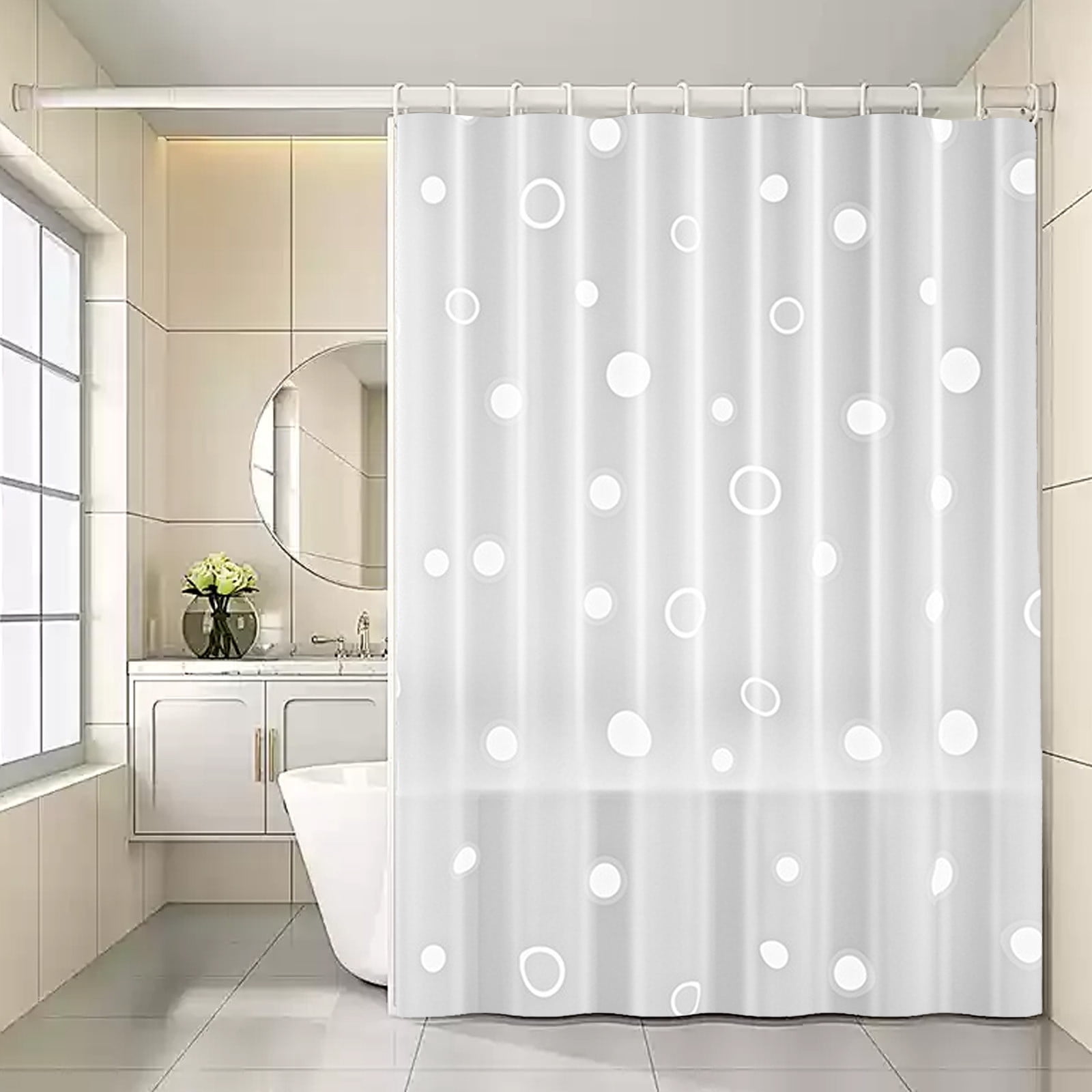 Cadorn 1 Set Thickened PEVA Shower Curtain with Rod Set, Waterproof No ...