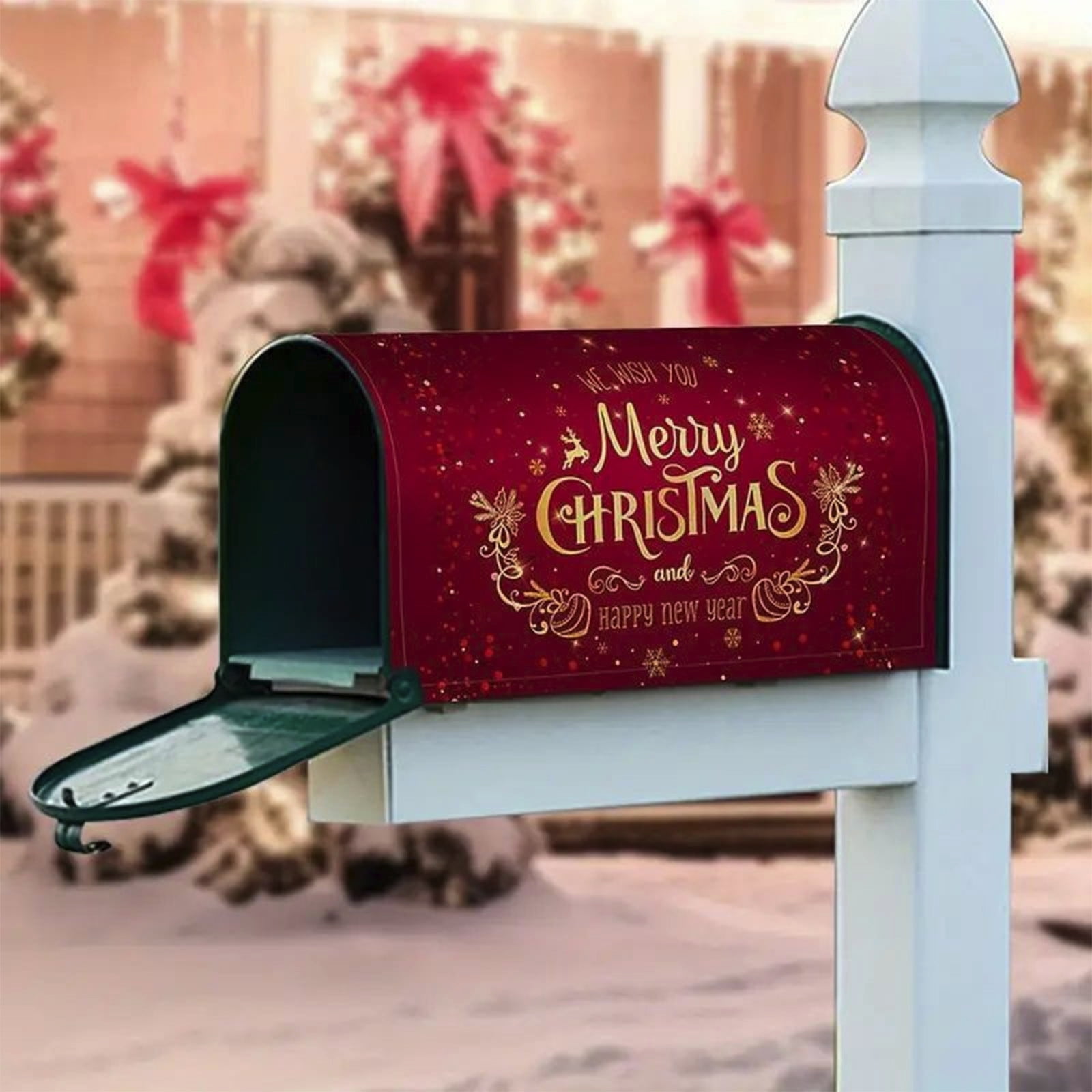 Cadorn 1PCS Waterproof Magnetic Christmas Mailbox Cover, Holiday ...