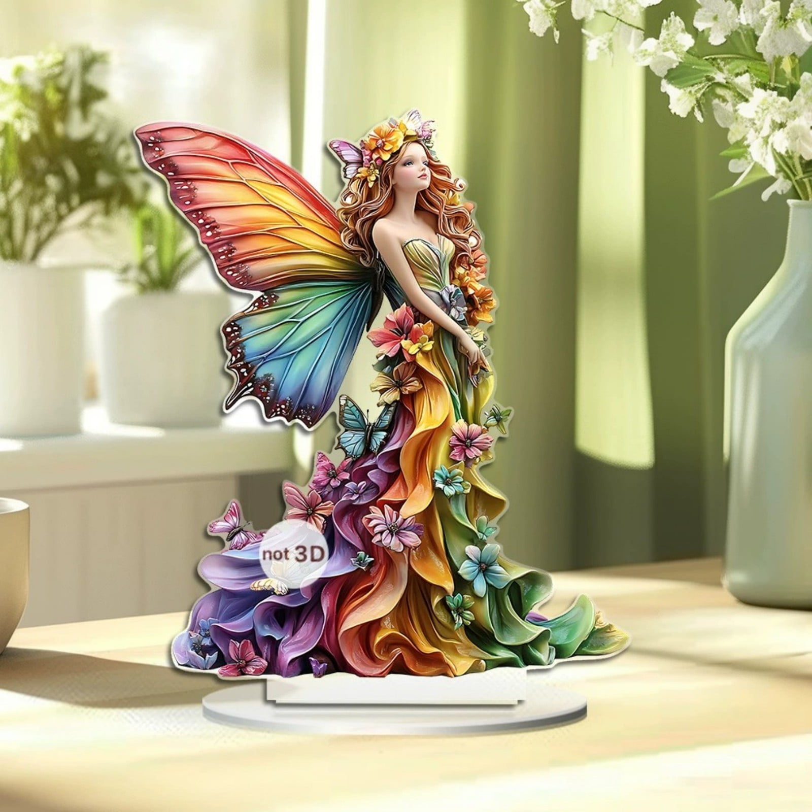 Cadorn 2D Butterfly Wing Girl Decor - Creative Tabletop Ornament for ...