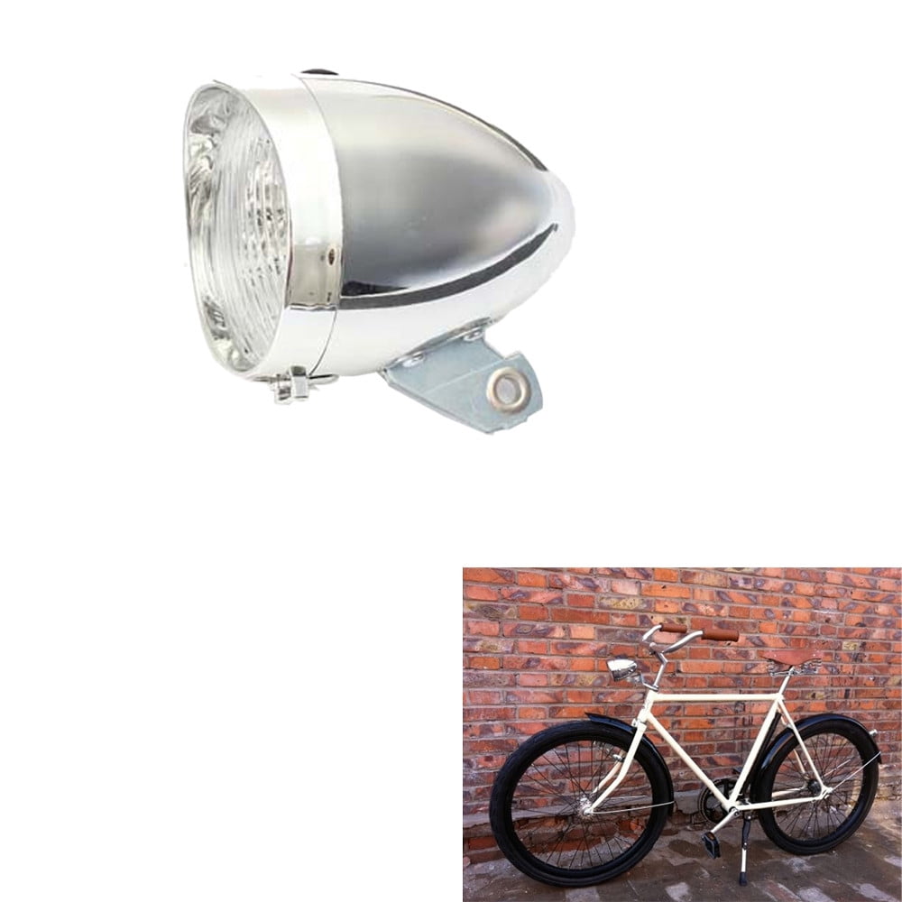 Cadorn 3 LED Retro Bike Front Light with Rack - Silver, ABS Plastic ...