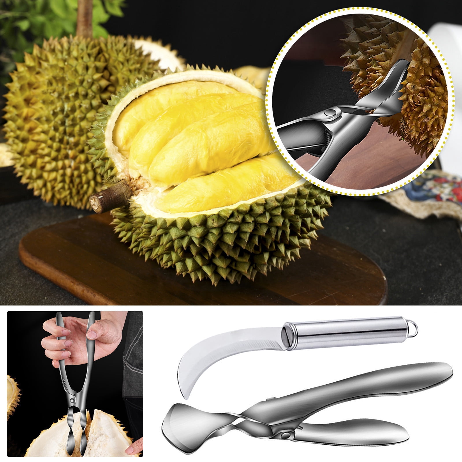 Cadorn 304 Stainless Steel Multi - functional Durian Opener - Fruit ...