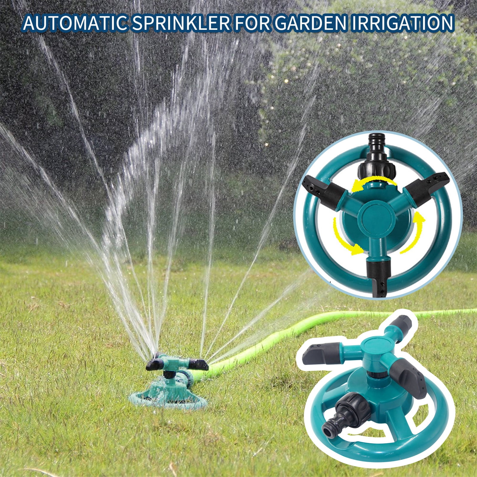 Cadorn 360° Rotating Garden Lawn Sprinkler, Automatic Irrigation ...