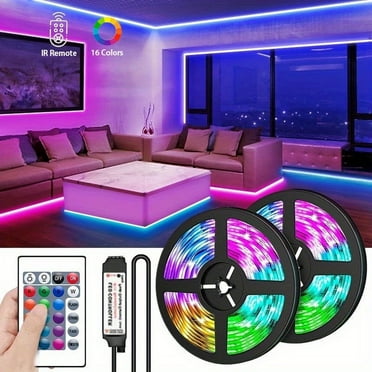 PROMOUNTS 80-inch LED Lights for TV, 16 RGB USB TV Light Strip with ...