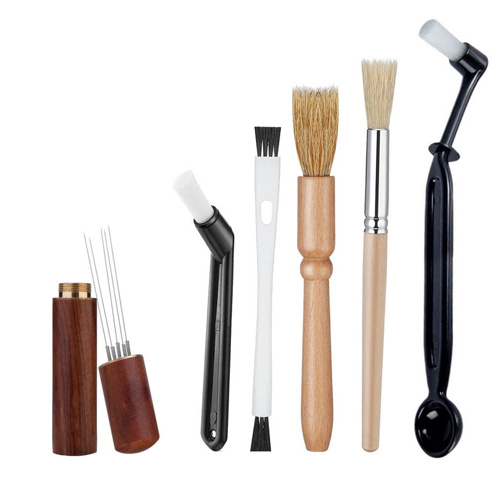 Cadorn 6 - Piece Coffee Machine Cleaning Brush Set – Wooden & Nylon ...