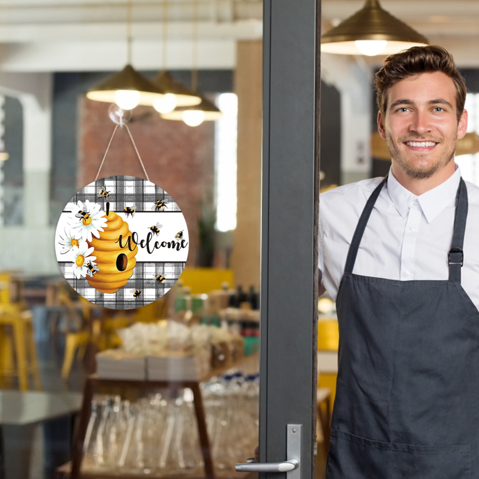 Cadorn Bee Decorated Welcome Sign for Front Door – 3D Sunflower ...