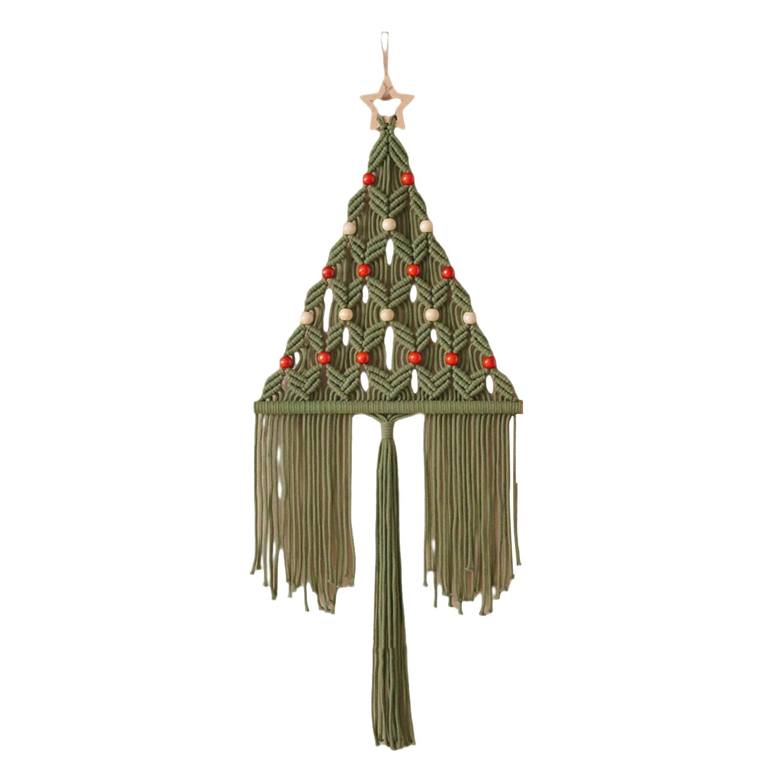 Cadorn Bohemian Handmade Woven Christmas Tree Tapestry Wall Hanging ...