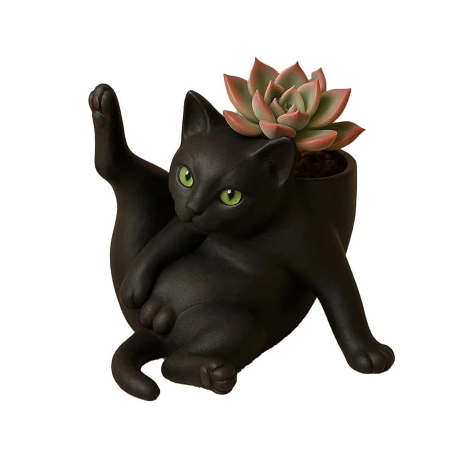Cadorn Cute Kitty Planter for Succulents, Indoor Outdoor Flower Pot ...