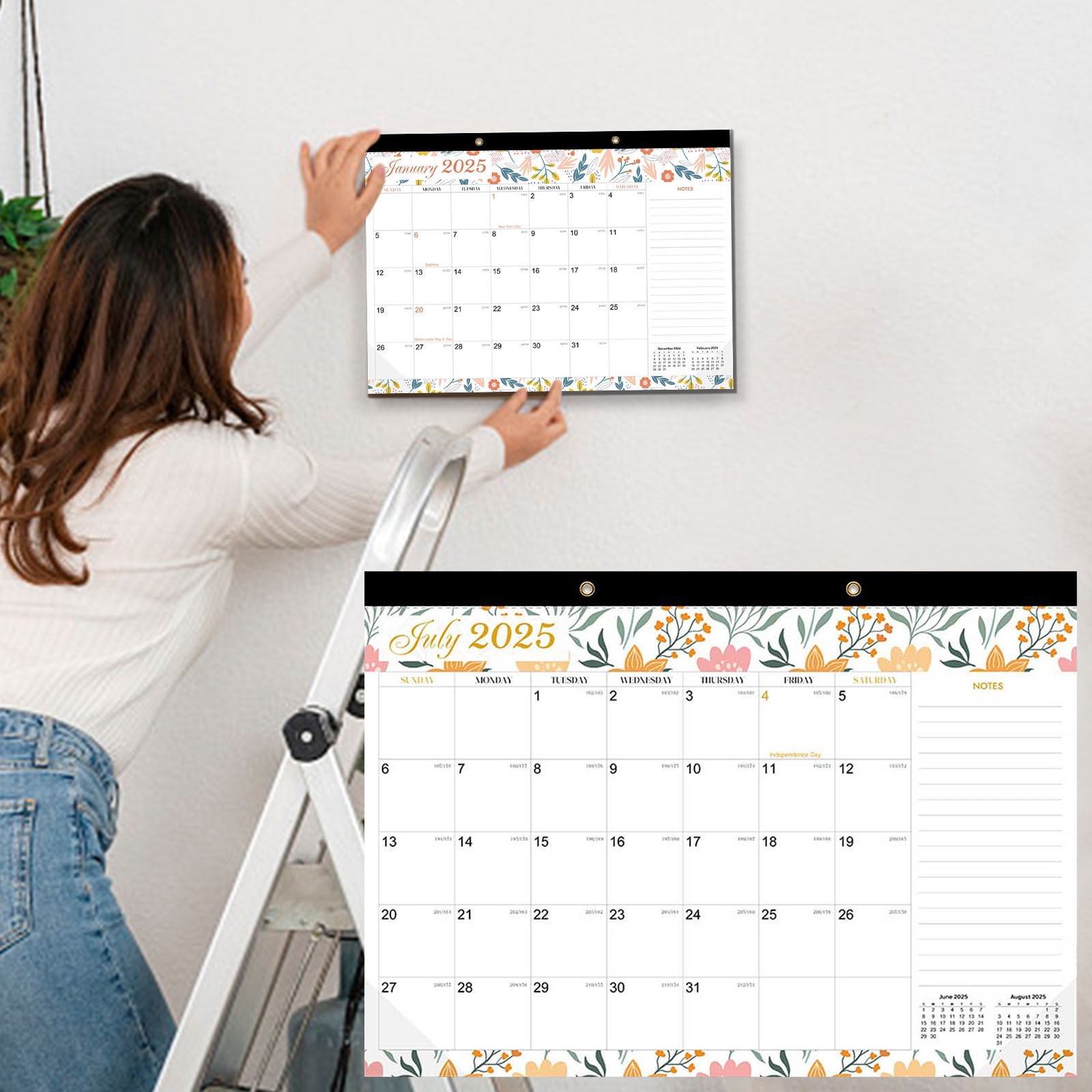 Cadorn English - themed Creative Minimalist Desktop Memo Calendar - July 2025 - December 2026 ...