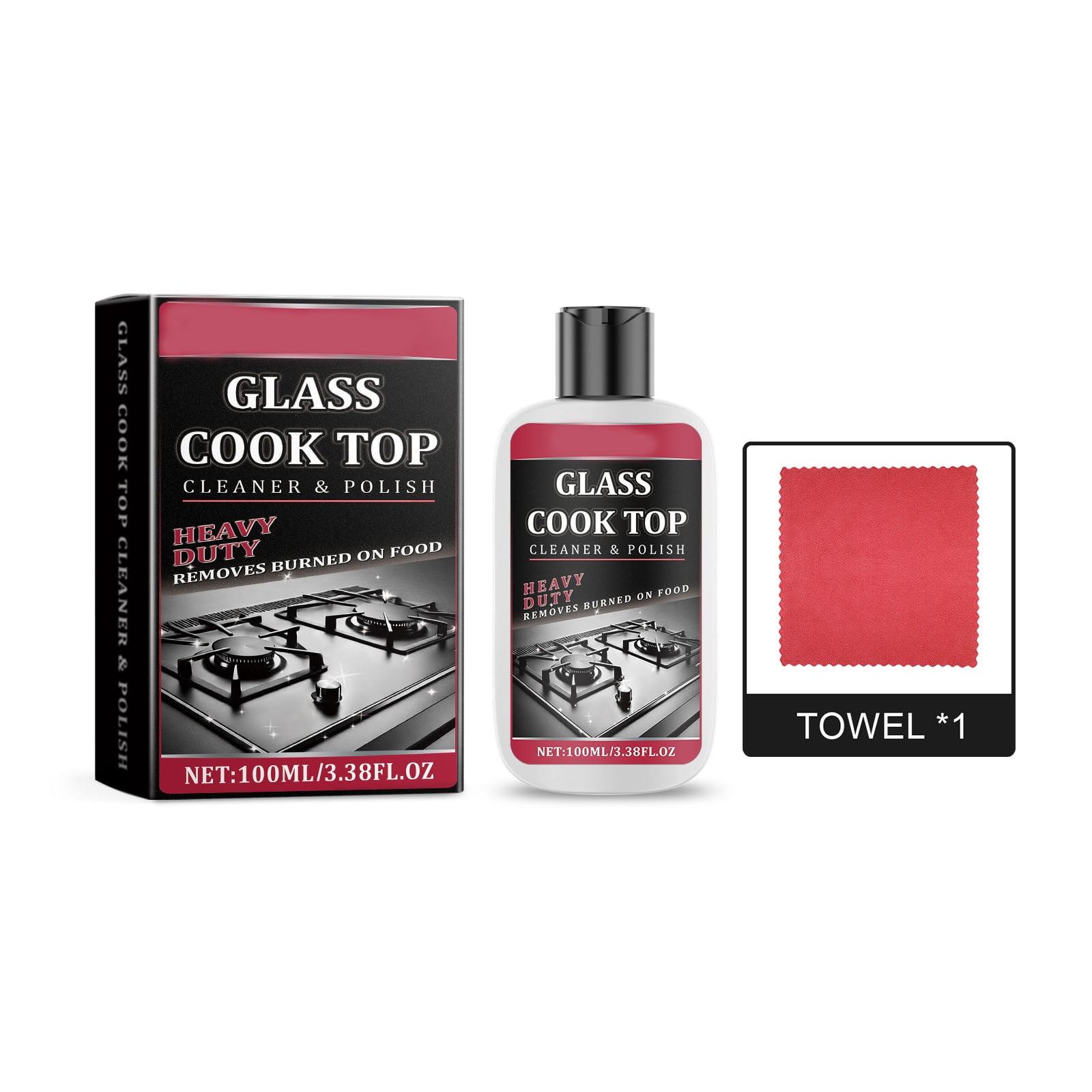 Cadorn Glass Cook Top Cleaner & Polish - Heavy Duty Grease Removal for ...