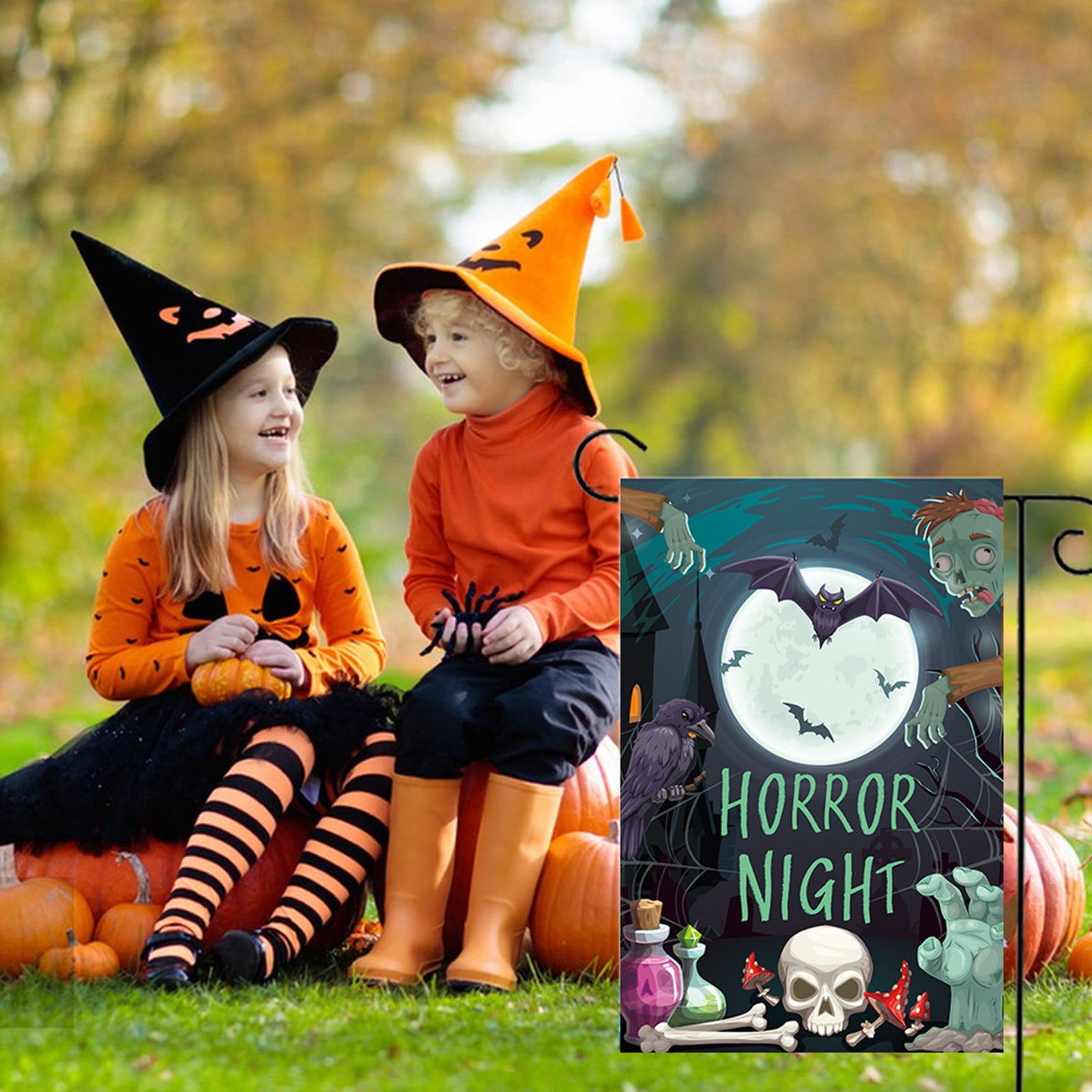 Cadorn Halloween Garden Flag for Outdoor Decor - Spooky Horror Night ...