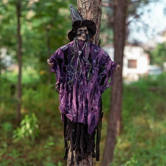 Cadorn Halloween Ghost Decorations with Motion Activated Sound & Light ...