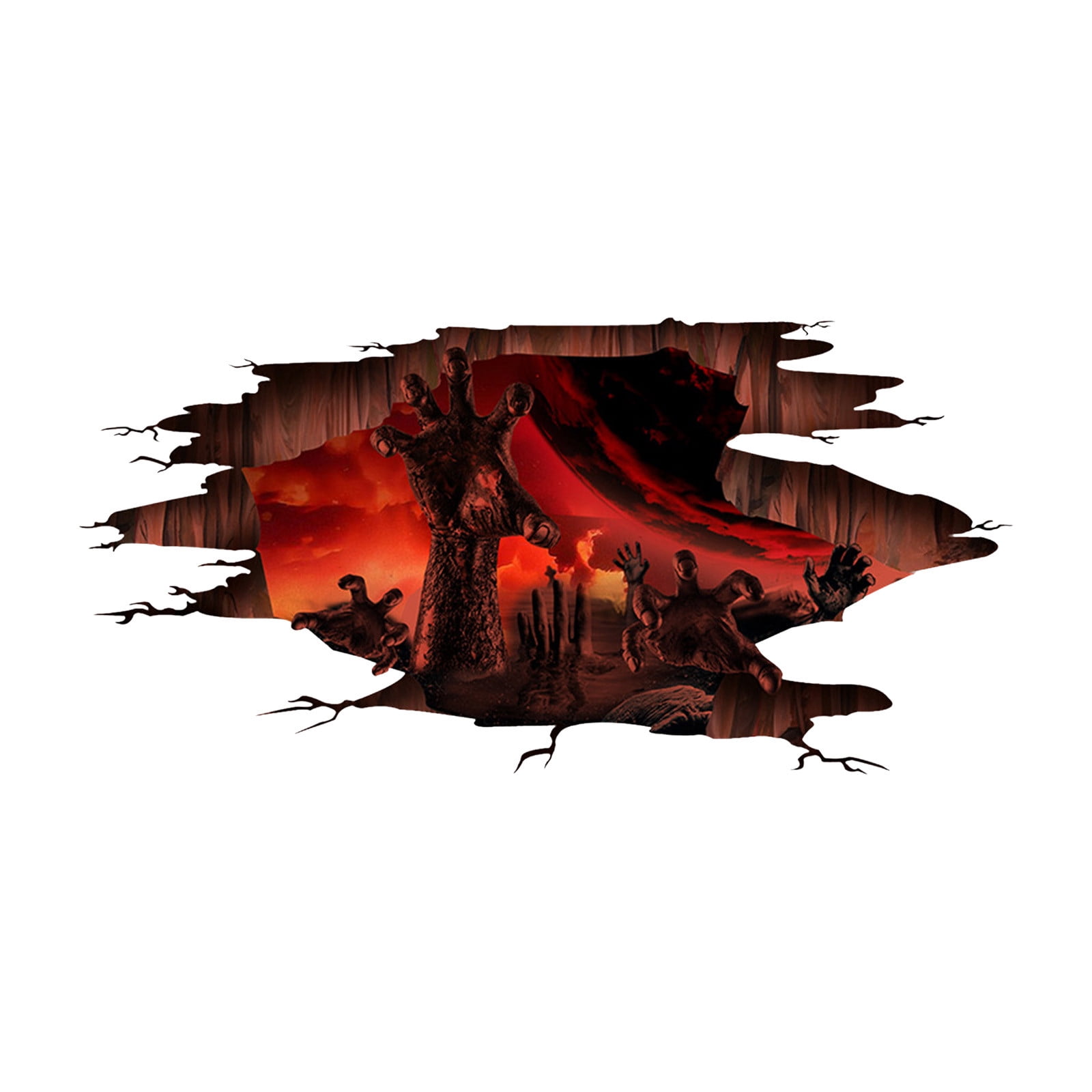 Cadorn Halloween Horror 3D Floor Decal – Skeleton & Red Demon Design ...