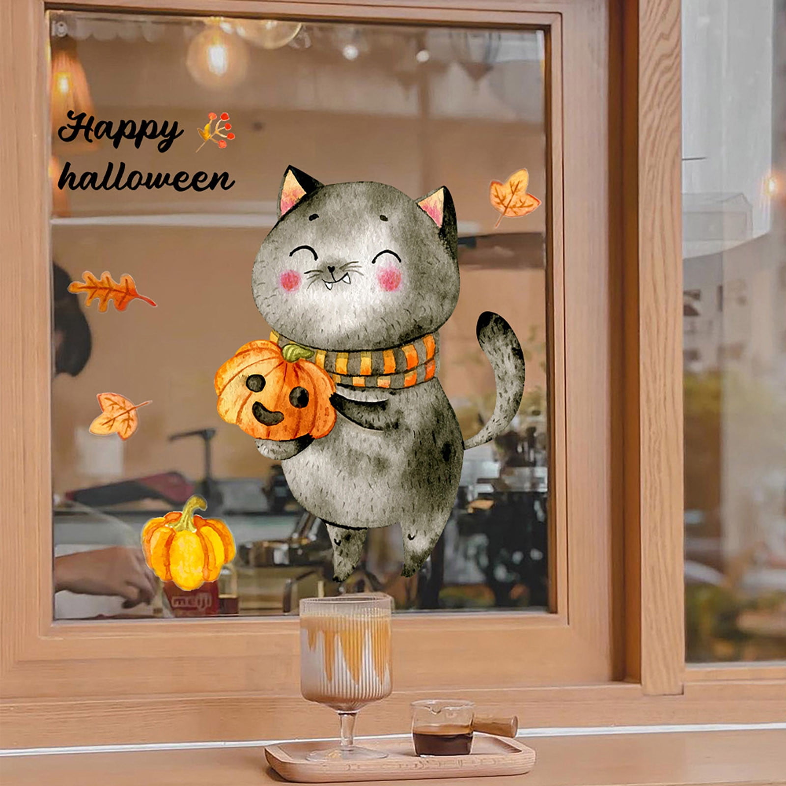 Cadorn Halloween Window Clings Decorations - Cute Pumpkin Ghost Witch ...