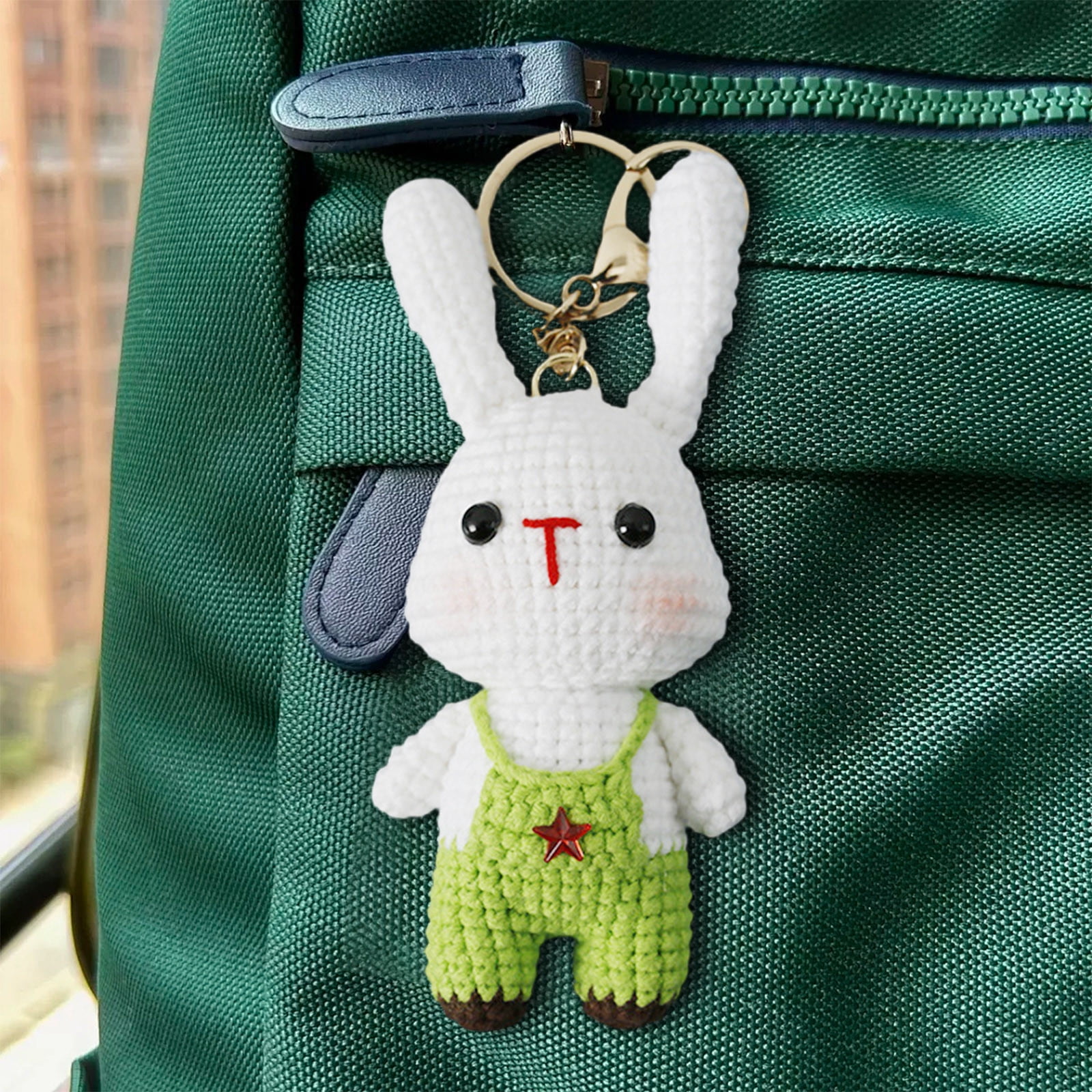 Cadorn Handmade Crochet Animal Charms, Cute Knitted Plush Keychains ...